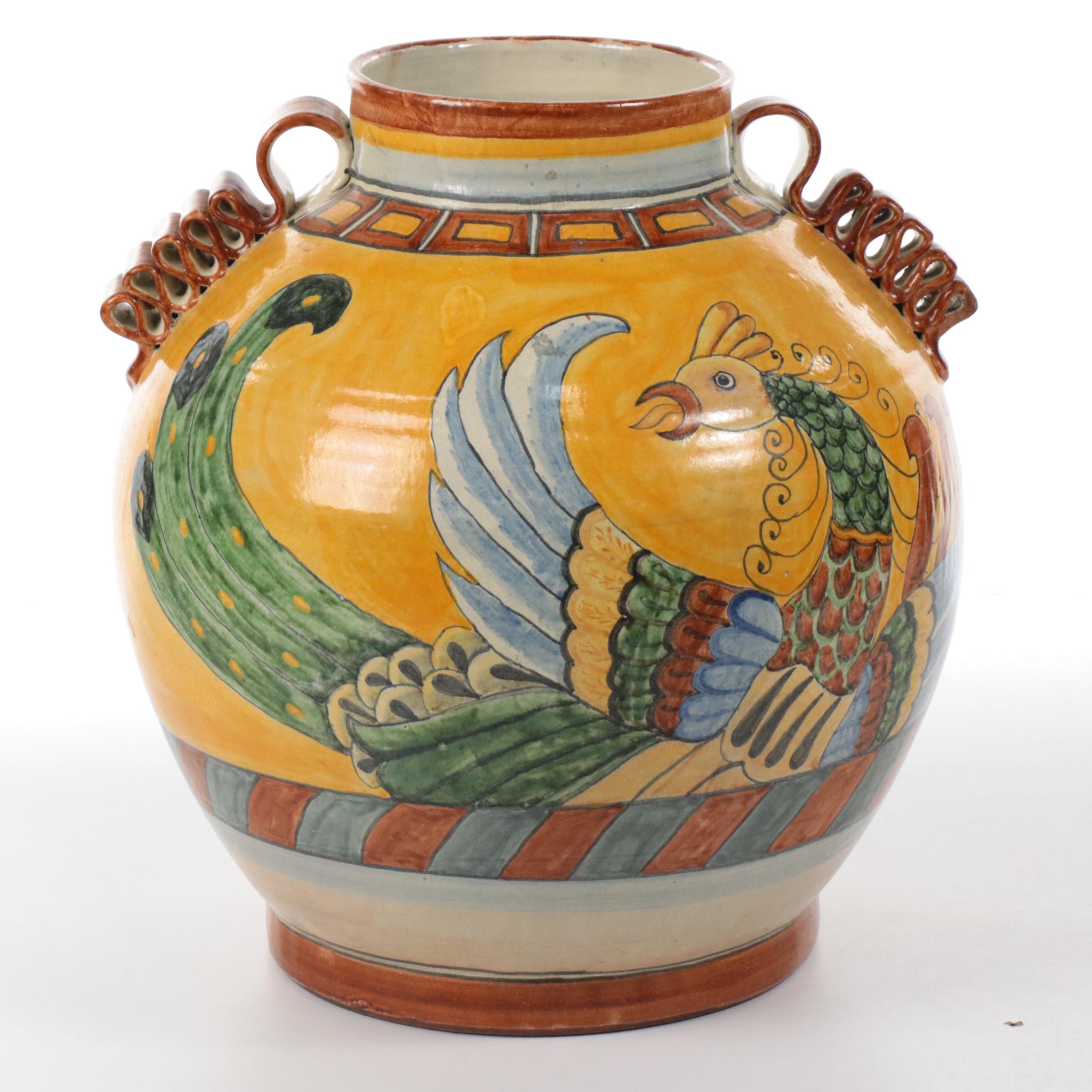 Mexican Handmade Talavera Tin Glazed Ceramic Jar | Everything But The House