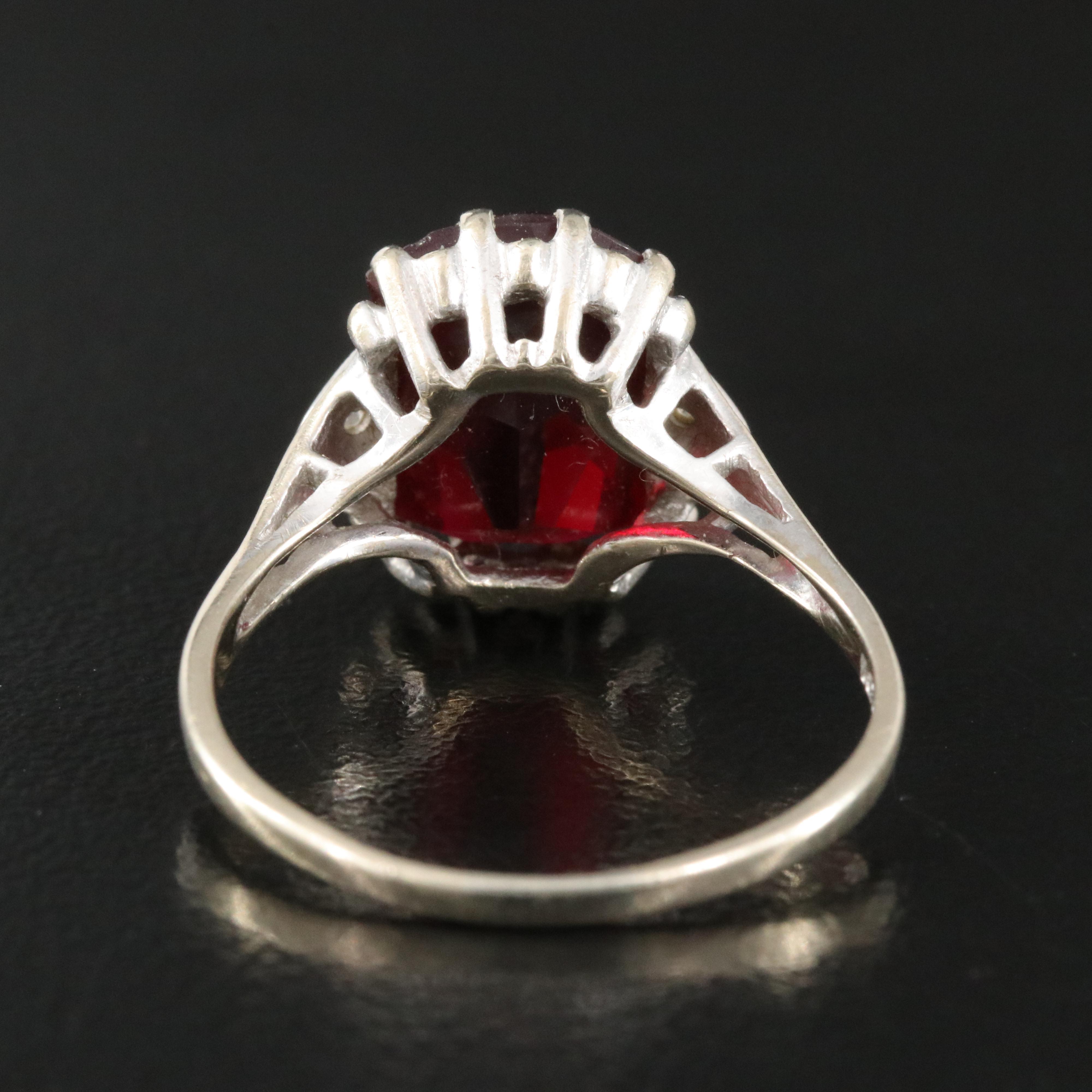 Vintage 10K Ruby and Diamond Ring | EBTH