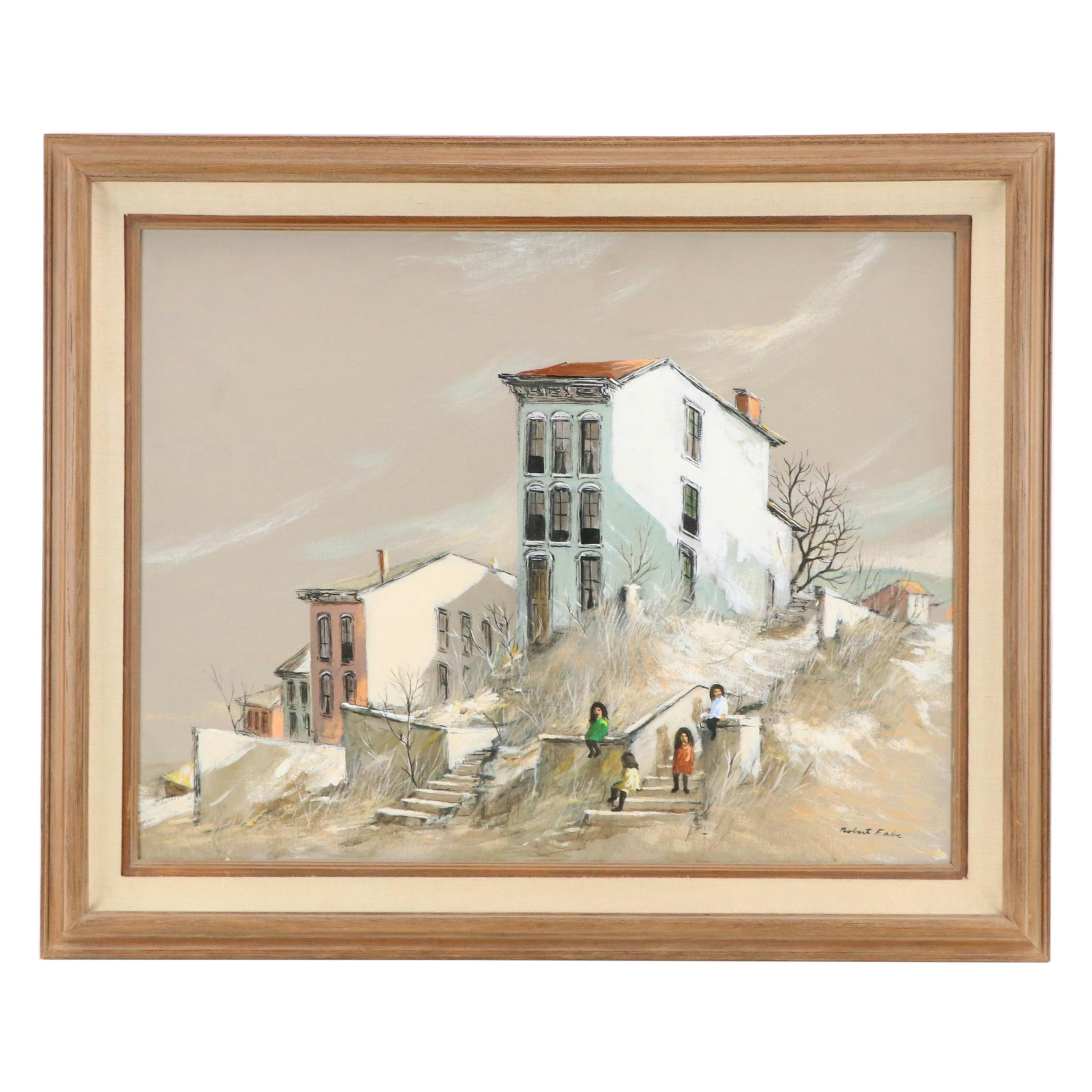 Robert Fabe Residential Landscape Tempera Painting "Morning Light ...