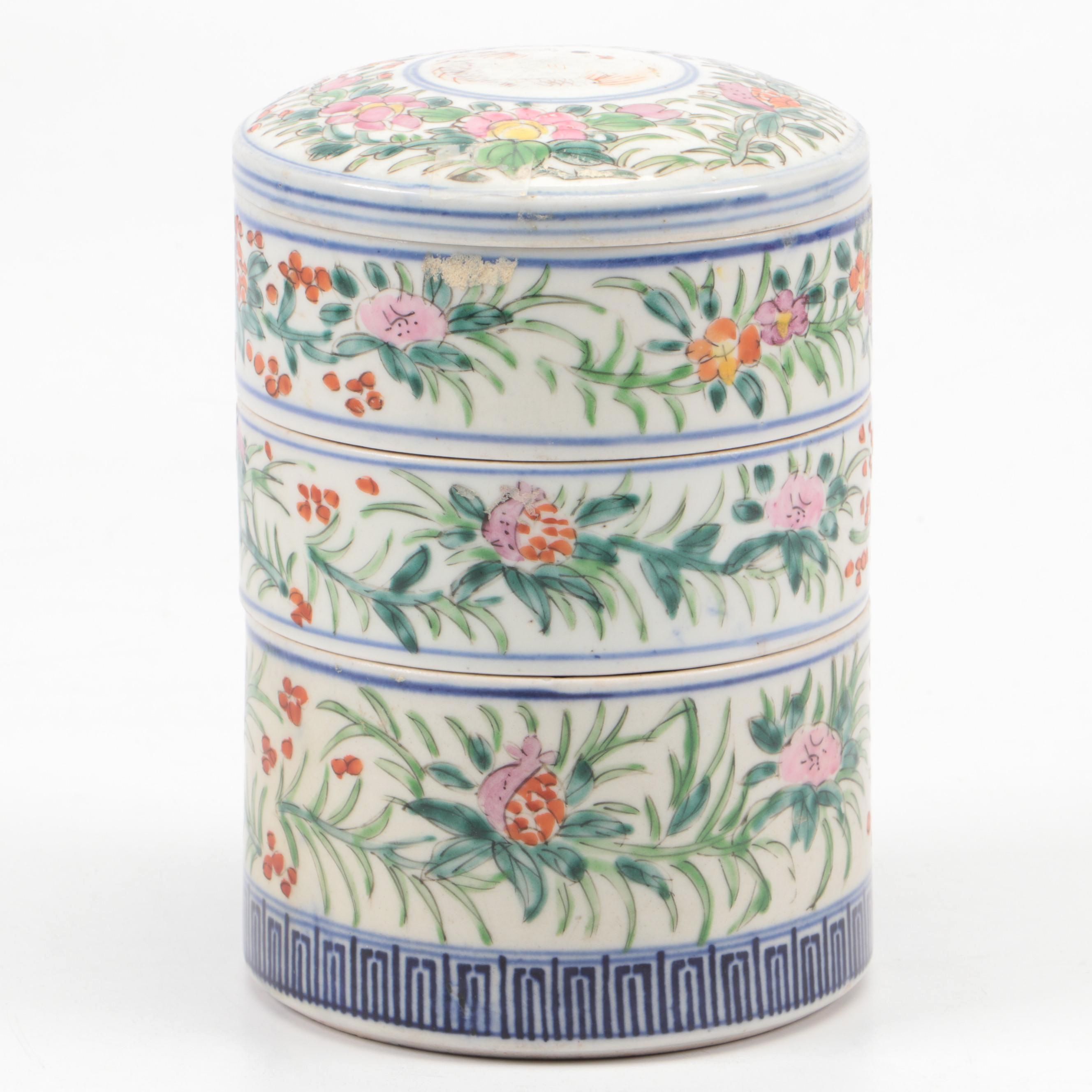 Japanese Porcelain Bako Food Box | EBTH