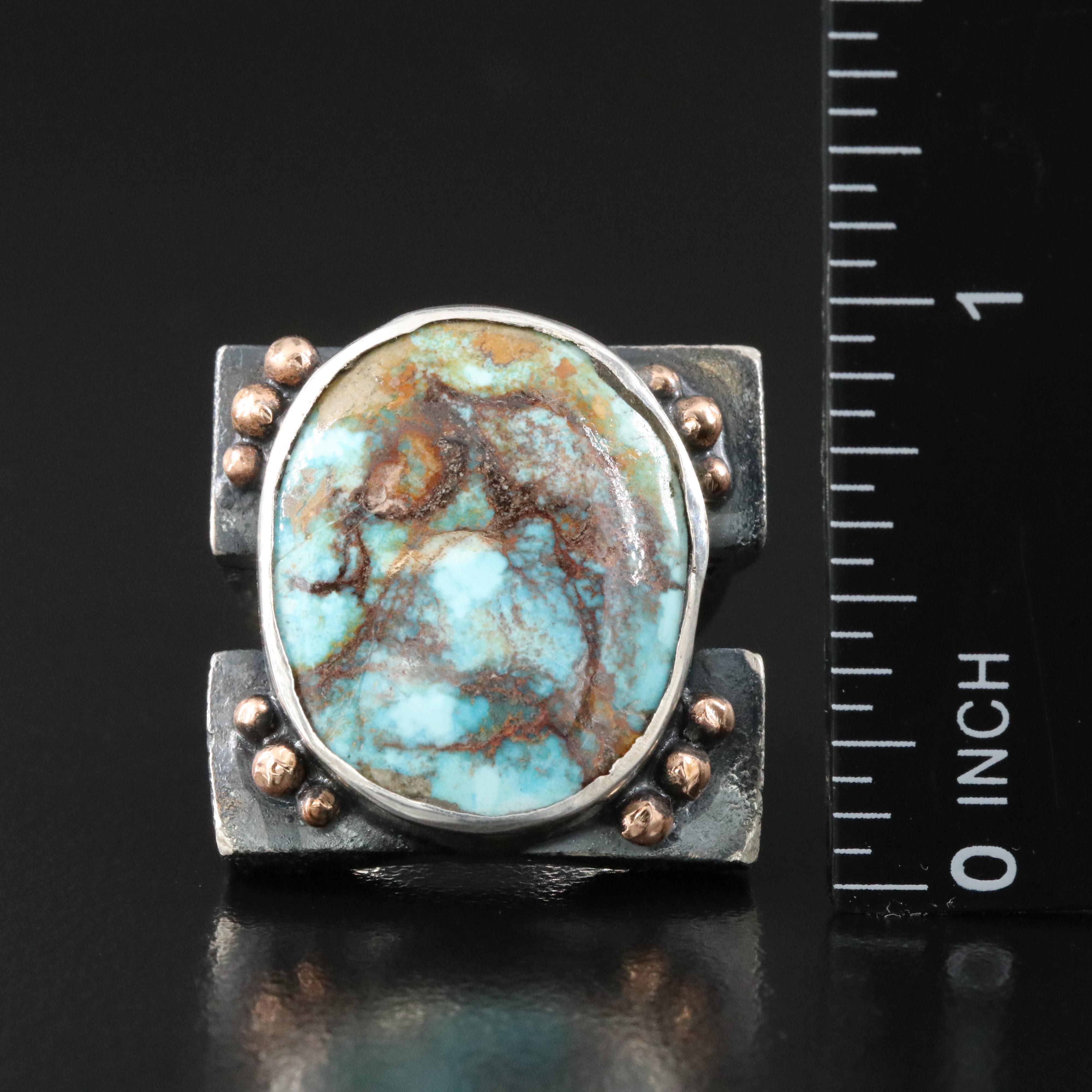 Artisan Sterling Turquoise Ring | EBTH