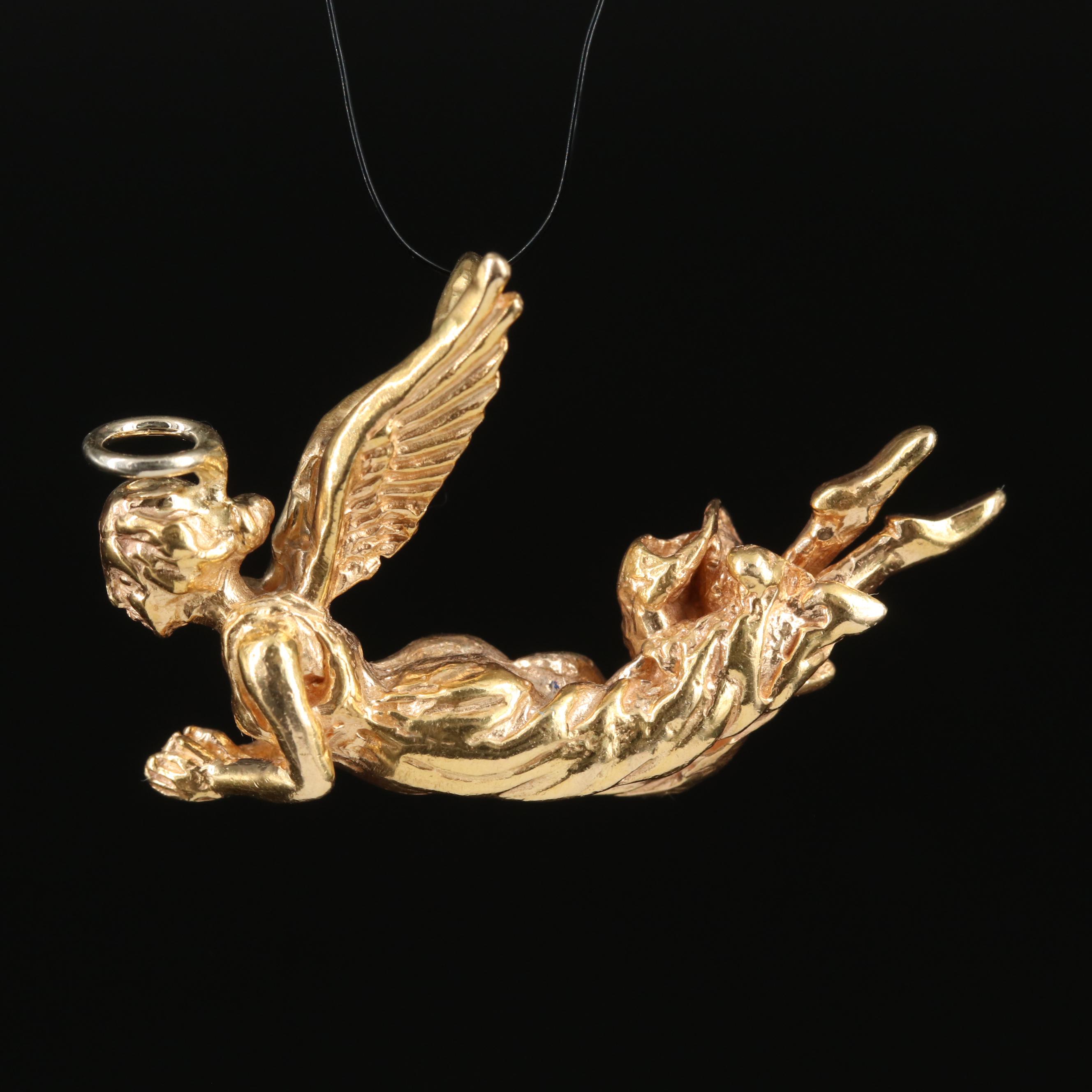 14K Angel Pendant | EBTH