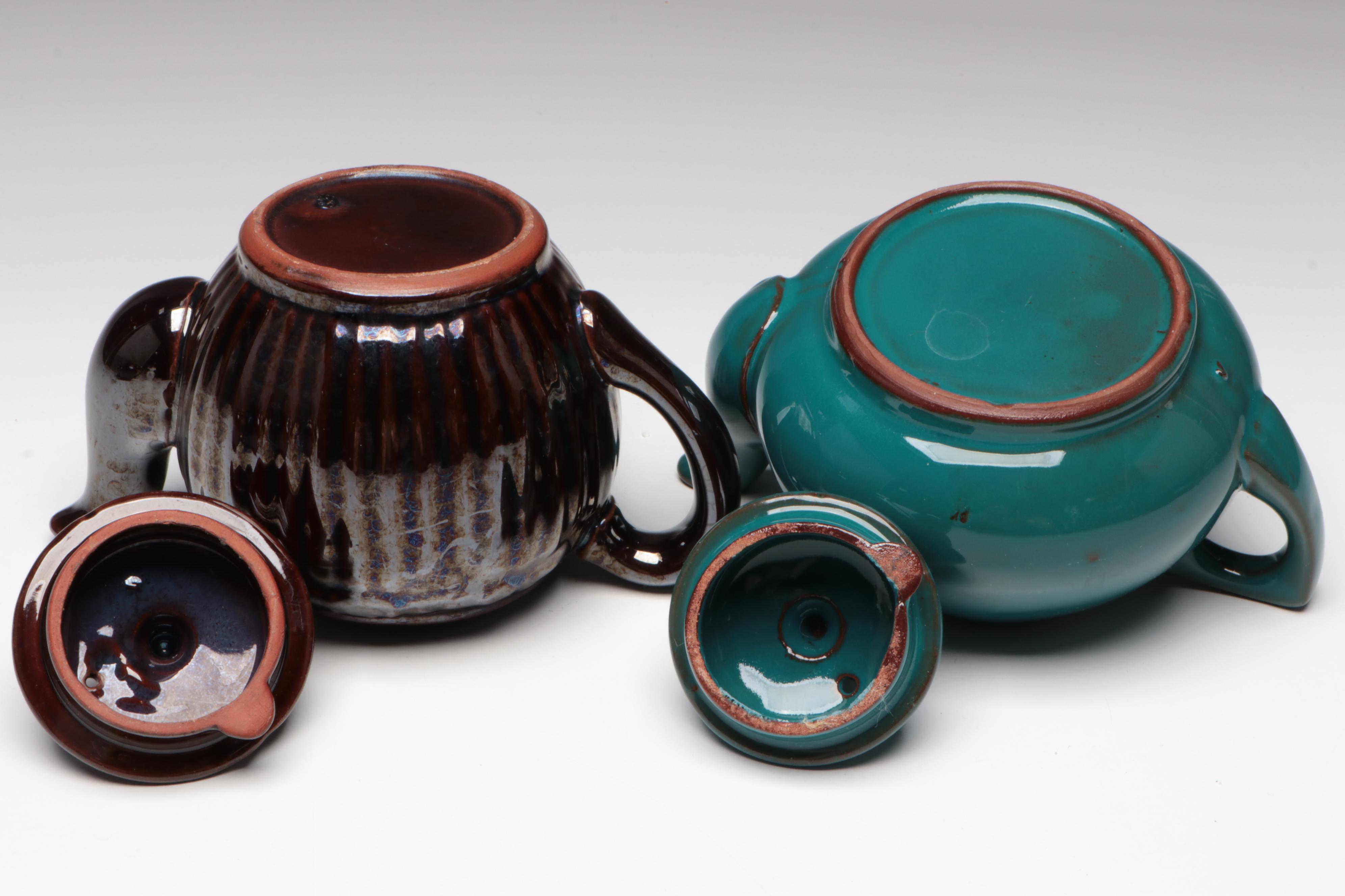 Sadler "Rockingham Brown" Ceramic Teapots with Other Teapots and Table ...