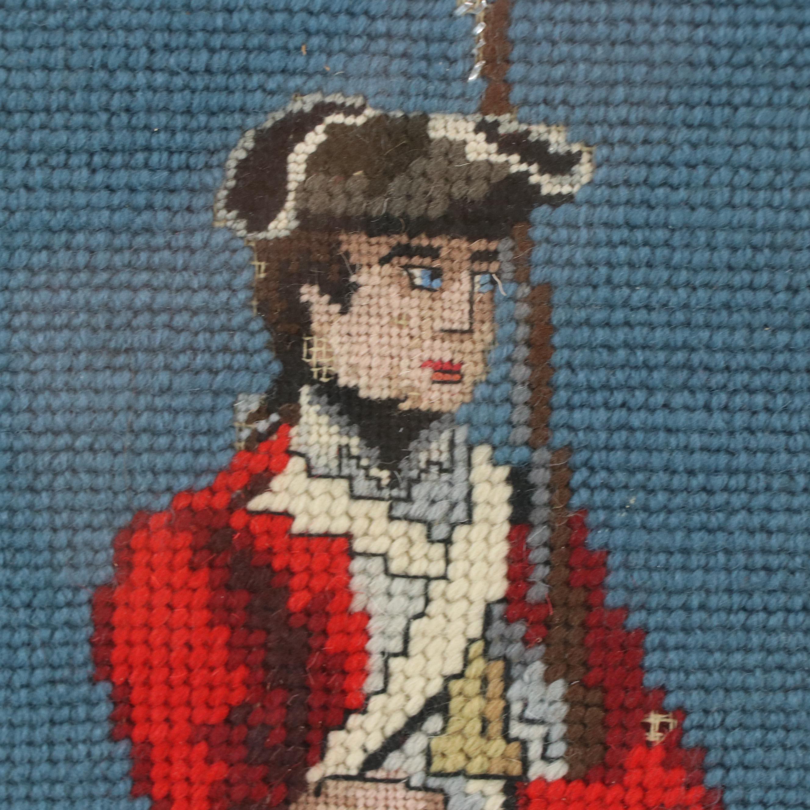 Needlepoint American Revolutionary War Infantry Soldier Panels in ...