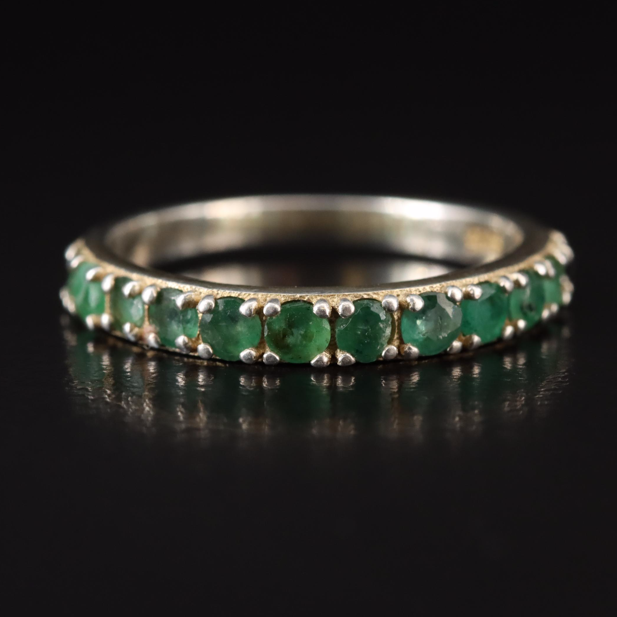 Sterling Emerald Ring | EBTH