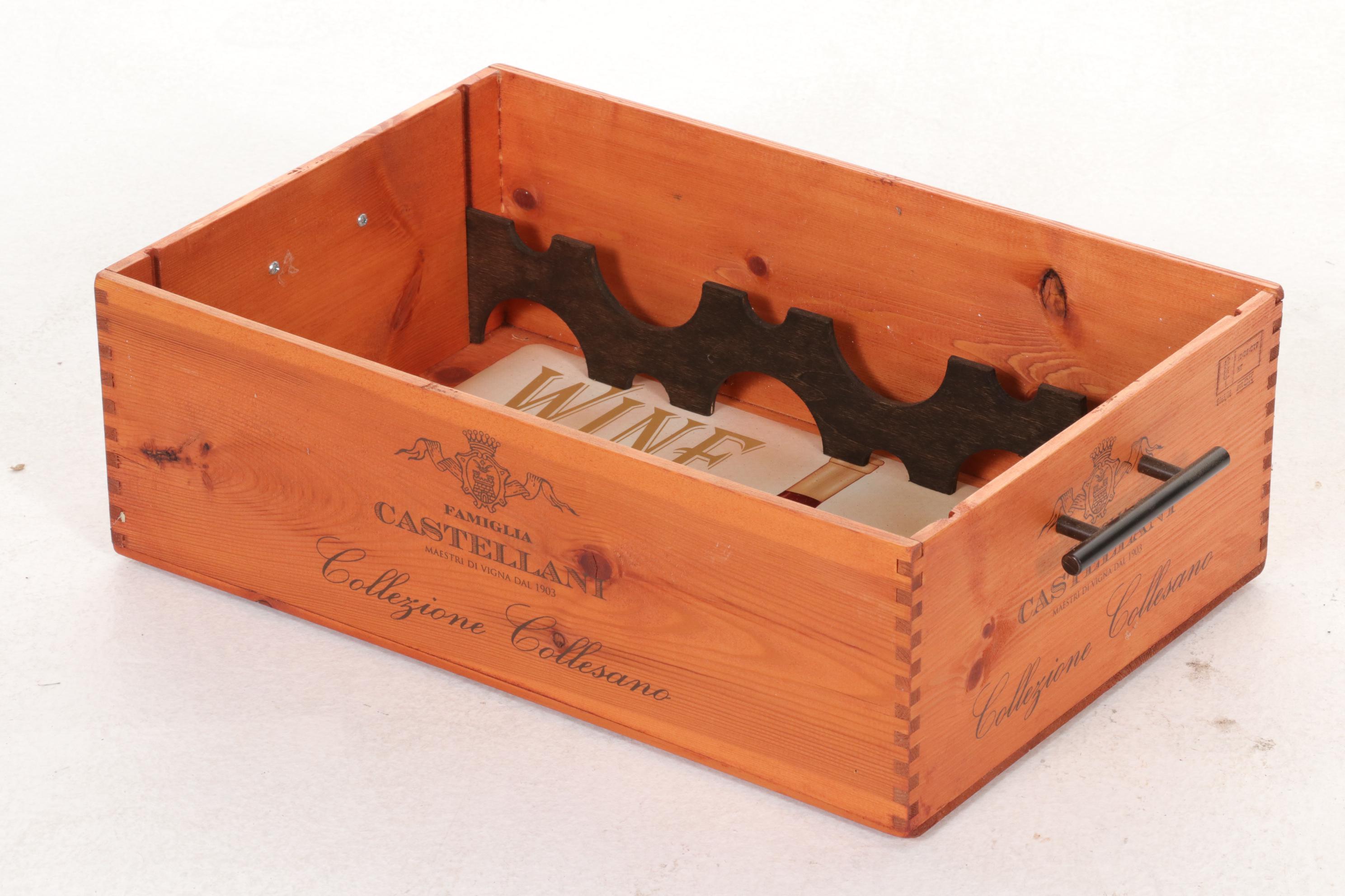 Luce, Famiglia Castellani, and More Vineyard Wooden Wine Boxes with ...