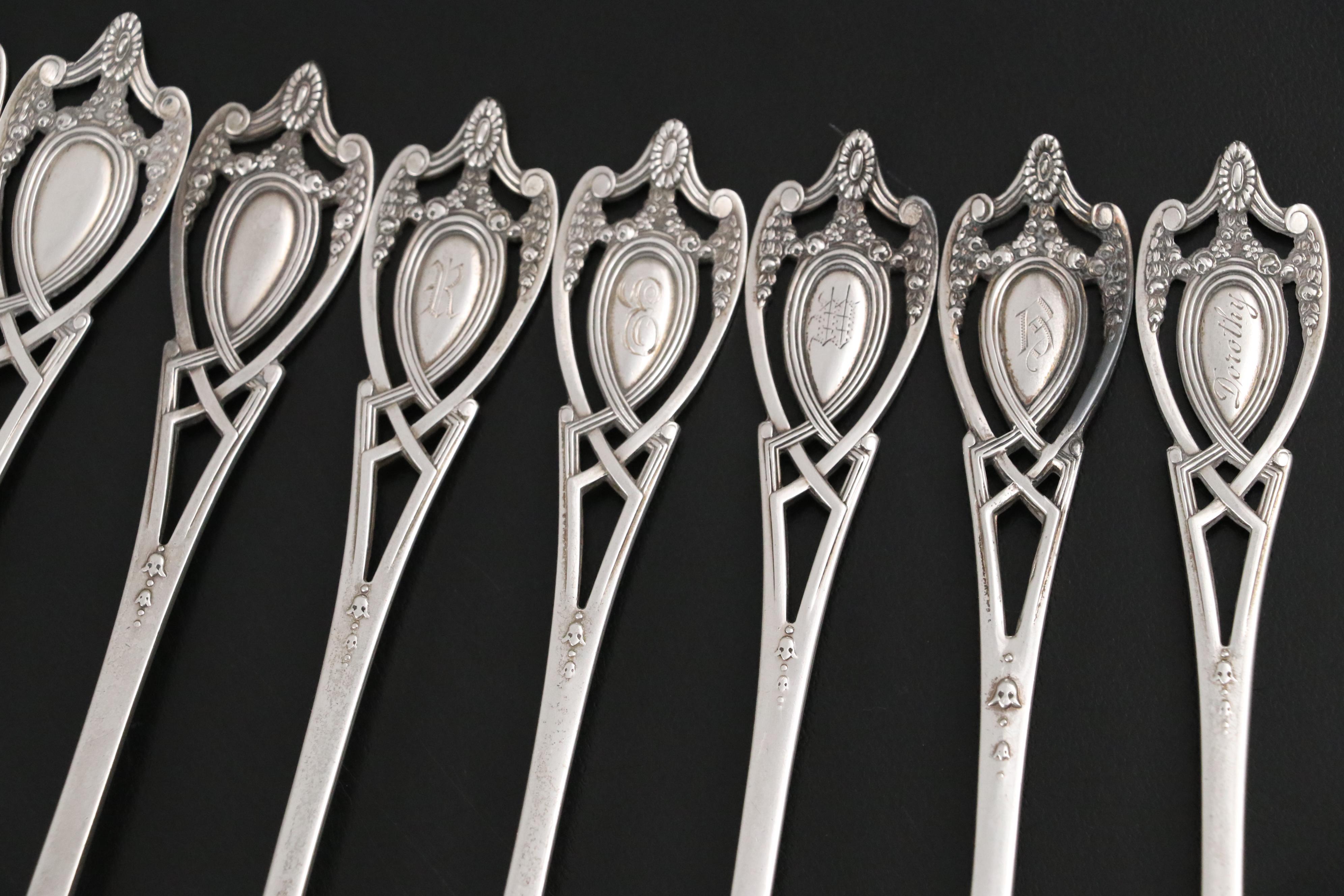 Rogers, Lunt & Bowlen "Monticello" Sterling Silver Flatware, Early 20th ...