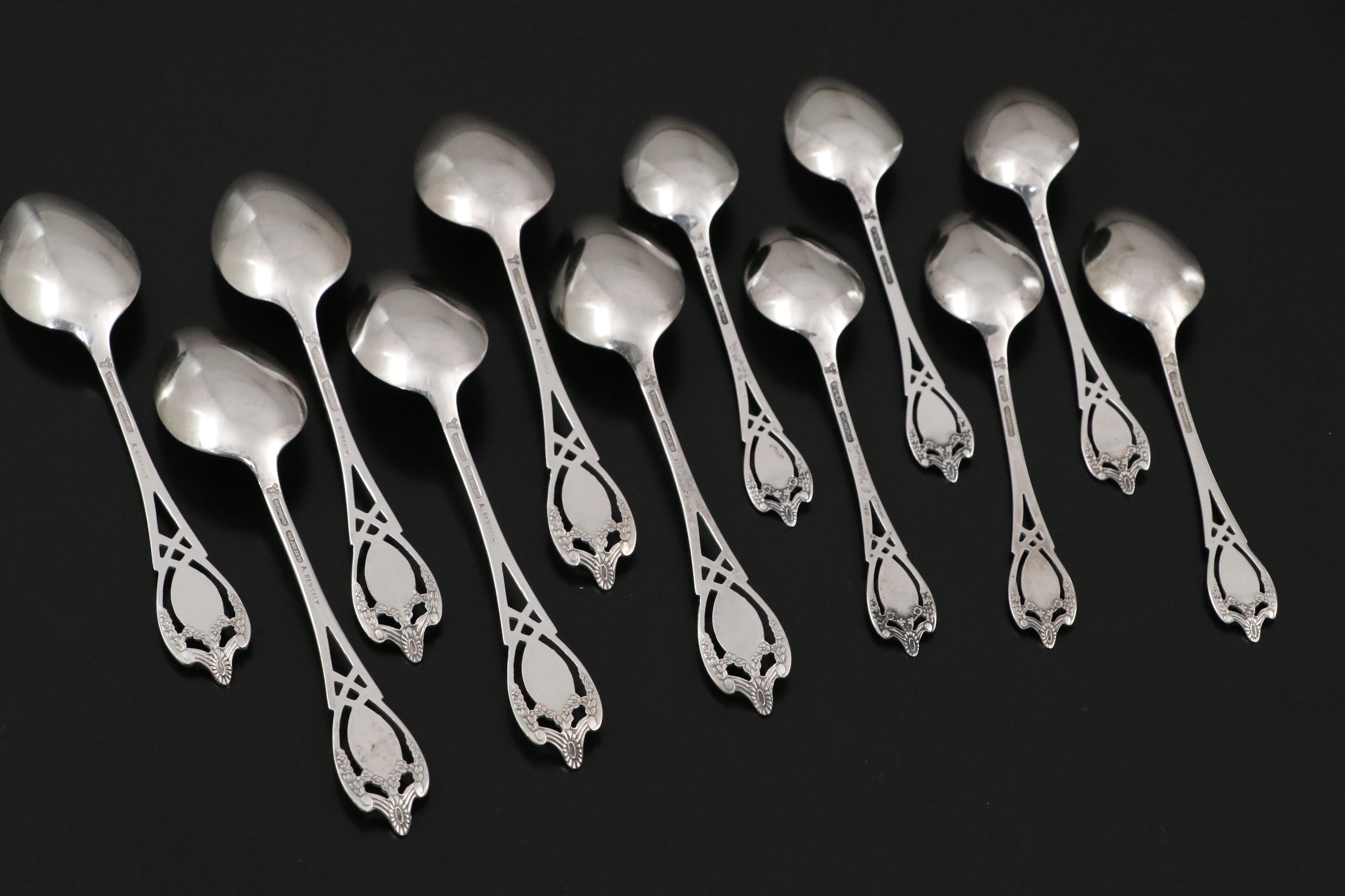 Rogers, Lunt & Bowlen "Monticello" Sterling Silver Flatware, Early 20th ...