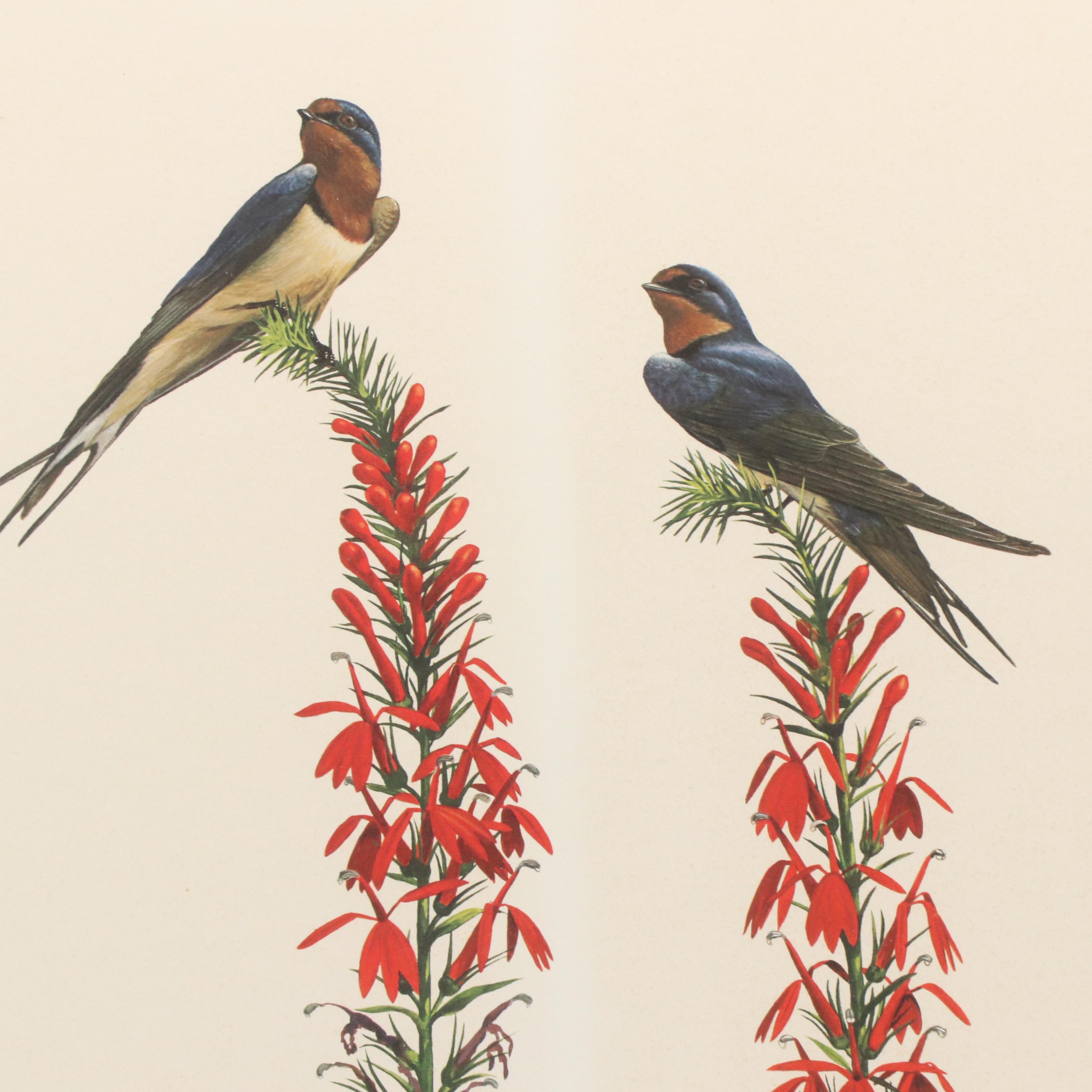 Ray Harm Offset Lithograph "Barn Swallows" | EBTH