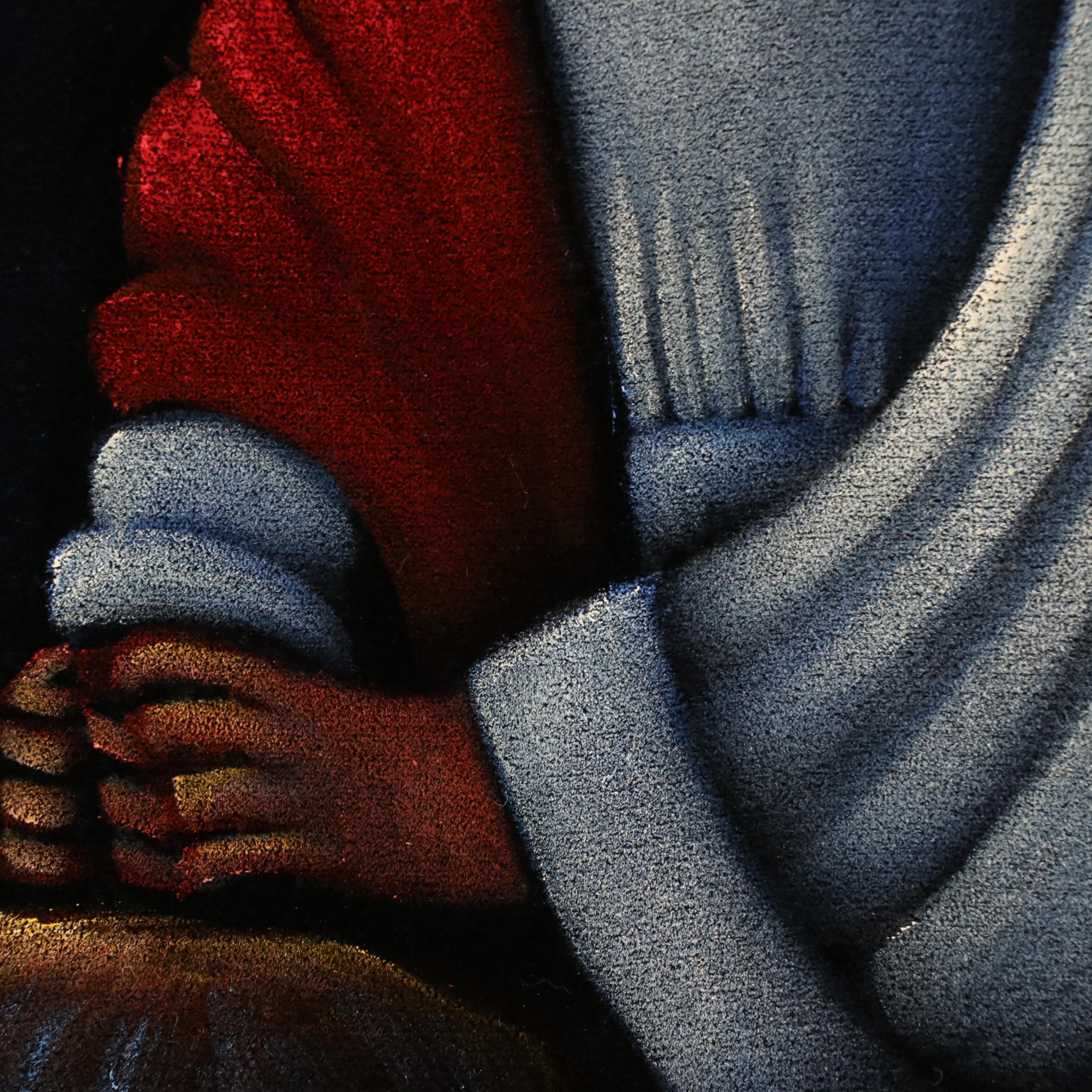 Velvet Painting of Jesus Sitting in Landscape | EBTH
