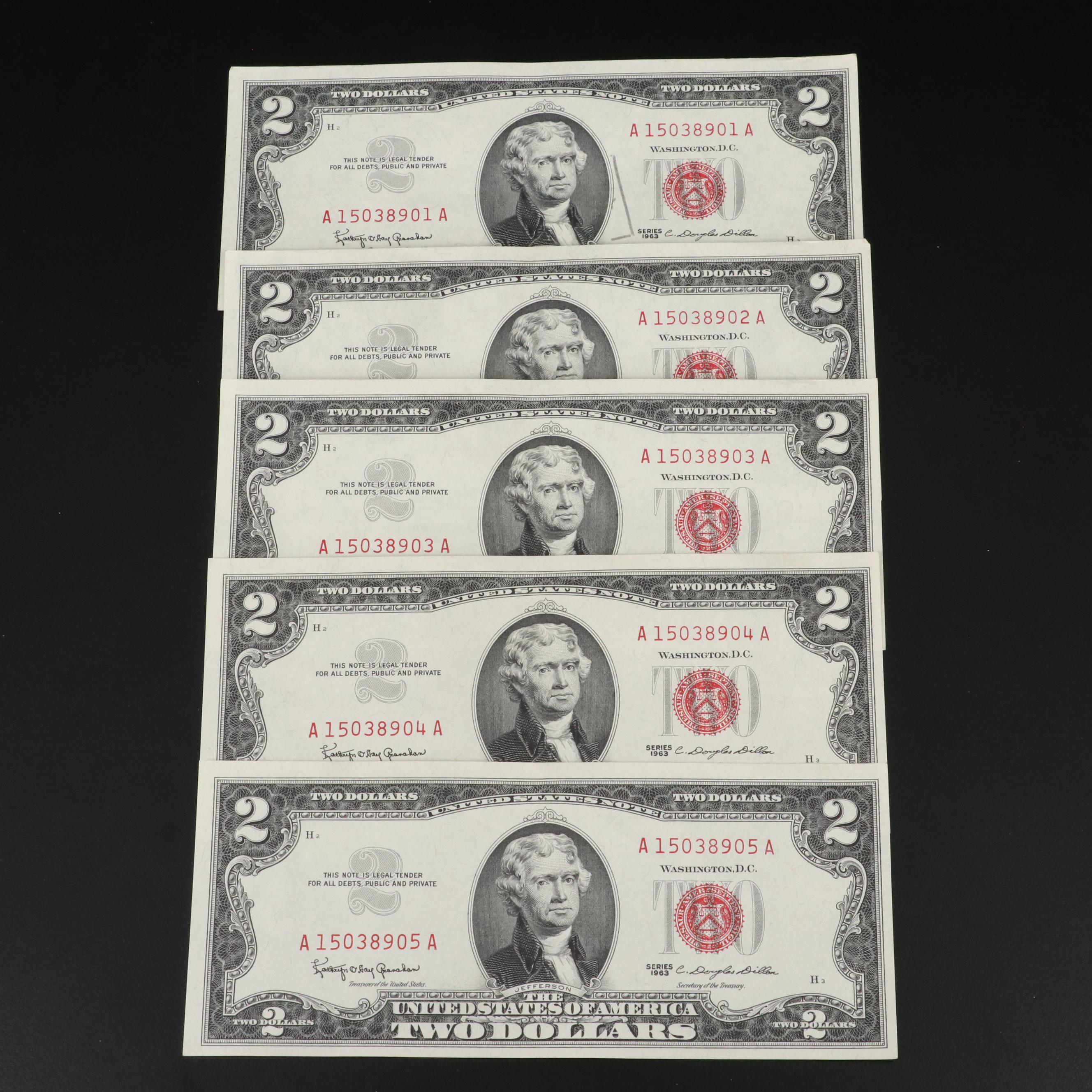 Collection of Twenty-three U.S. Silver Certificates and Two Dollar ...