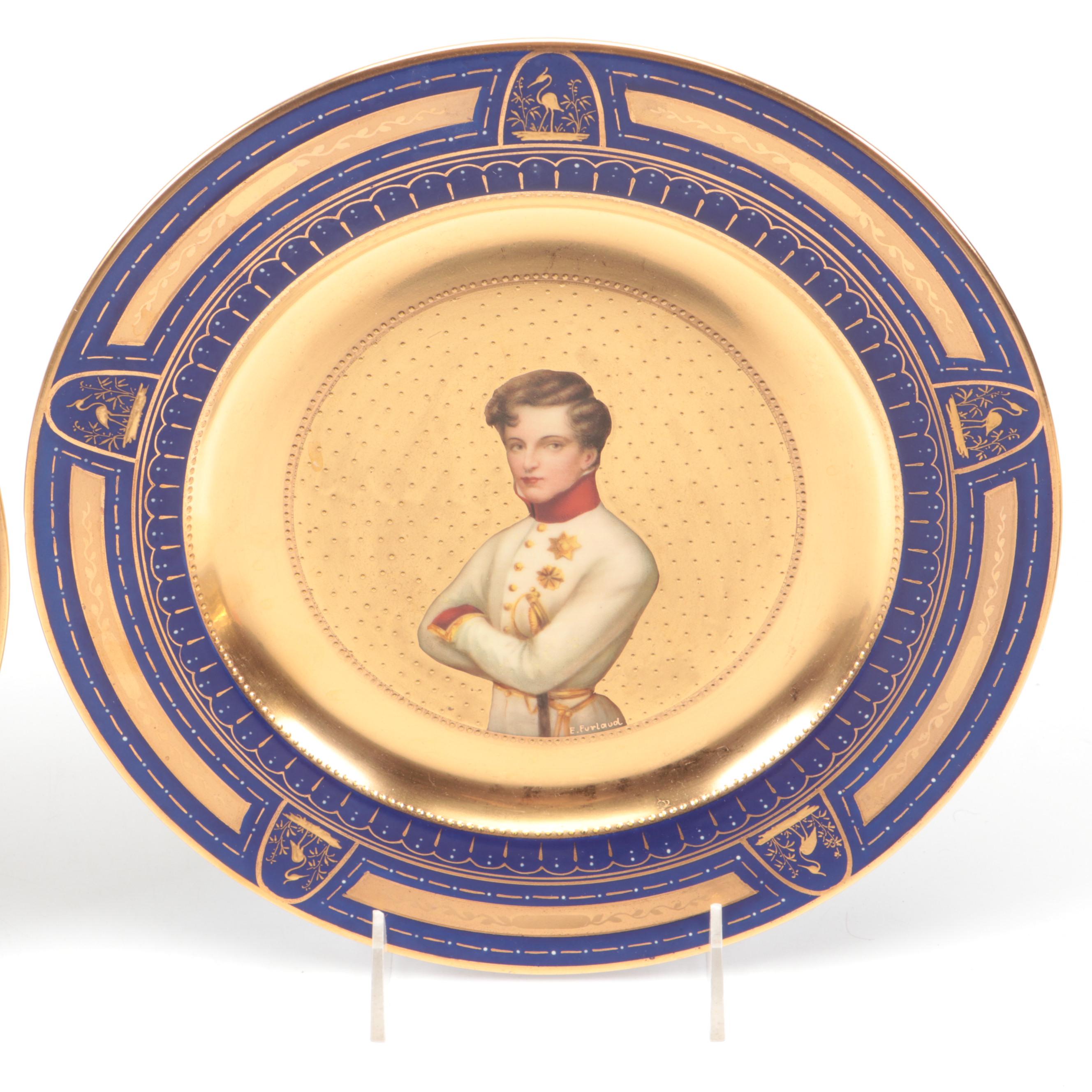 Royal Vienna Porcelain Madame Recamier with Napoleon and Other Portrait ...