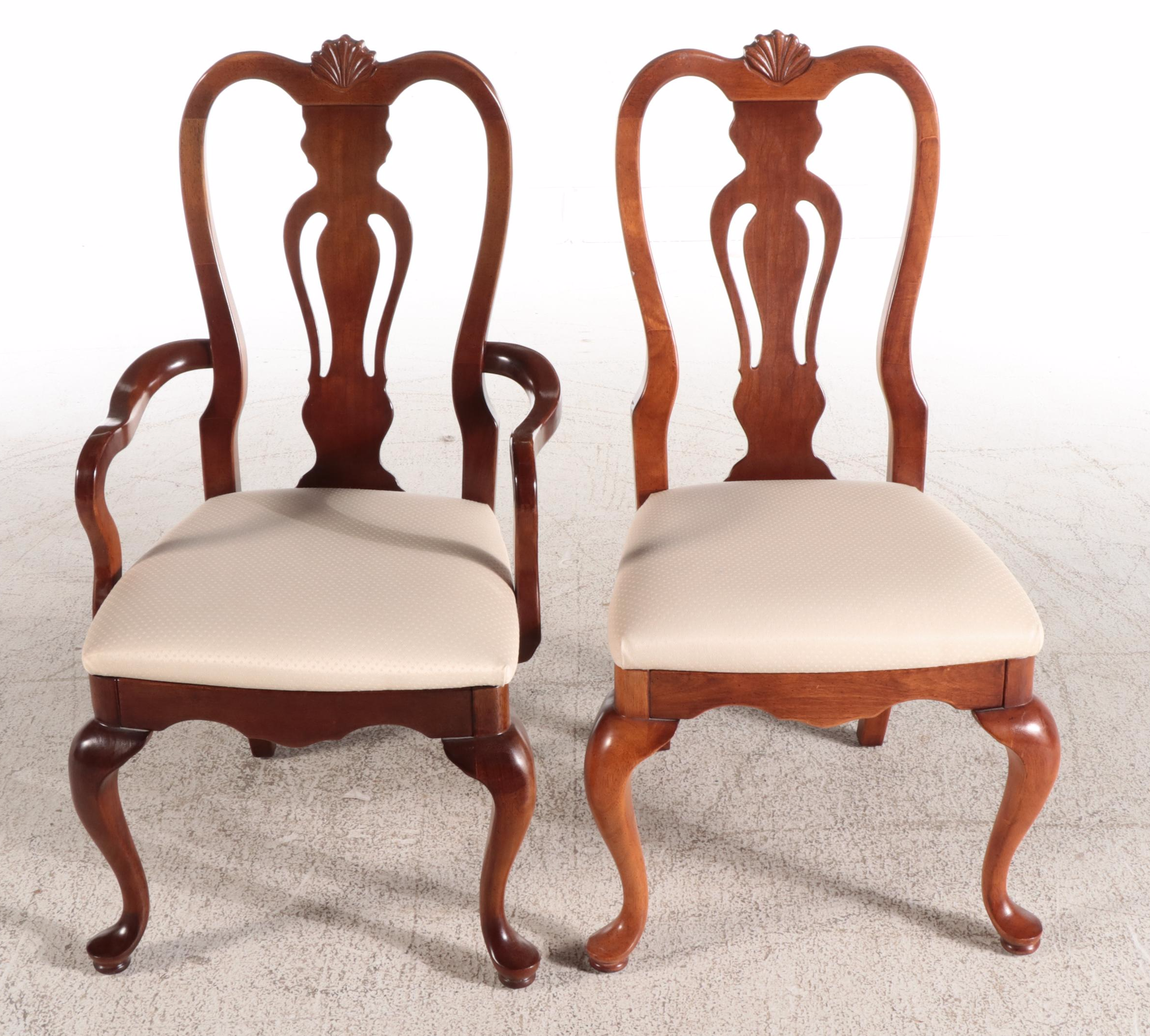 Eight Piece Mahogany Queen Anne Dining Set | Everything But The House