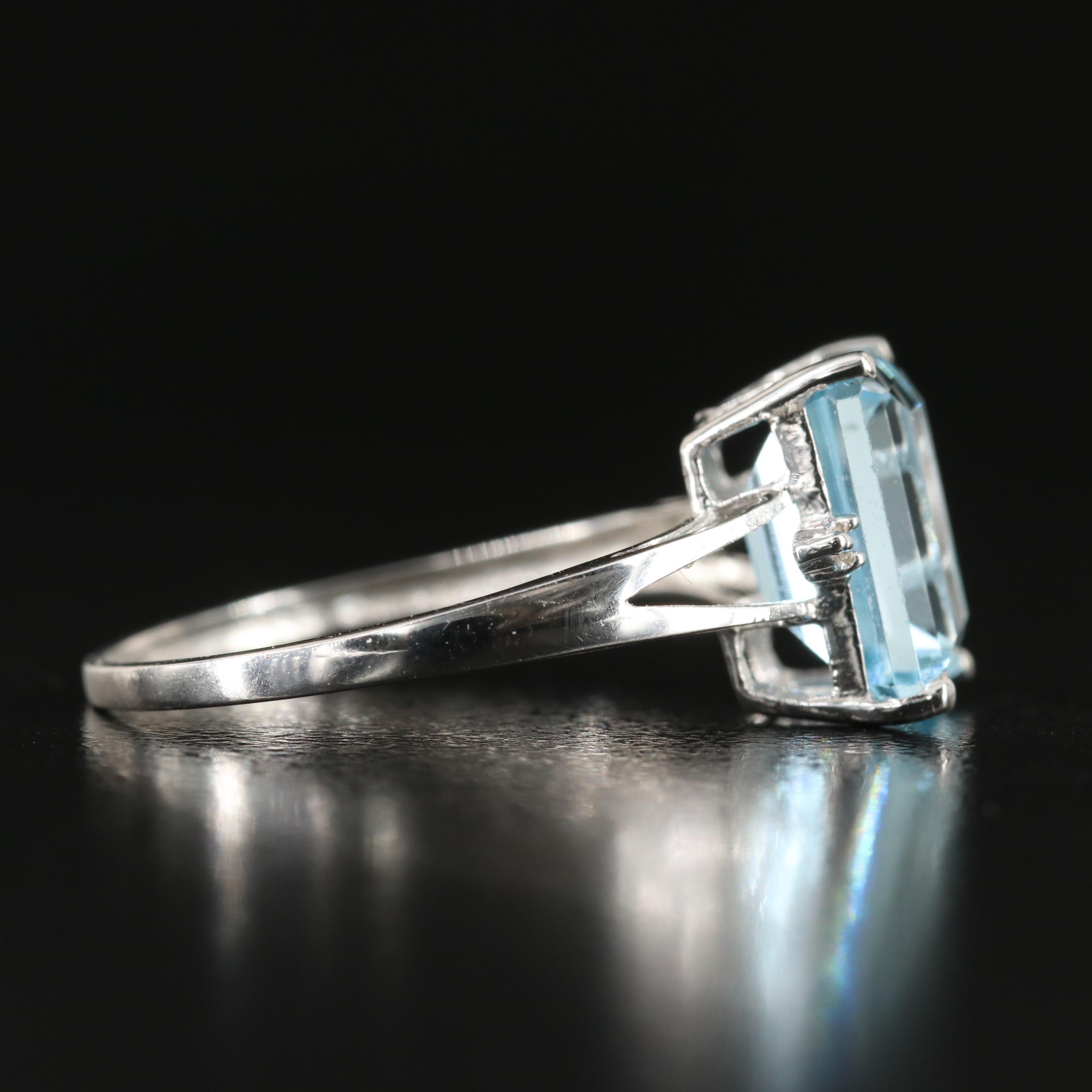 10K Sky Blue Topaz and Diamond Ring | EBTH