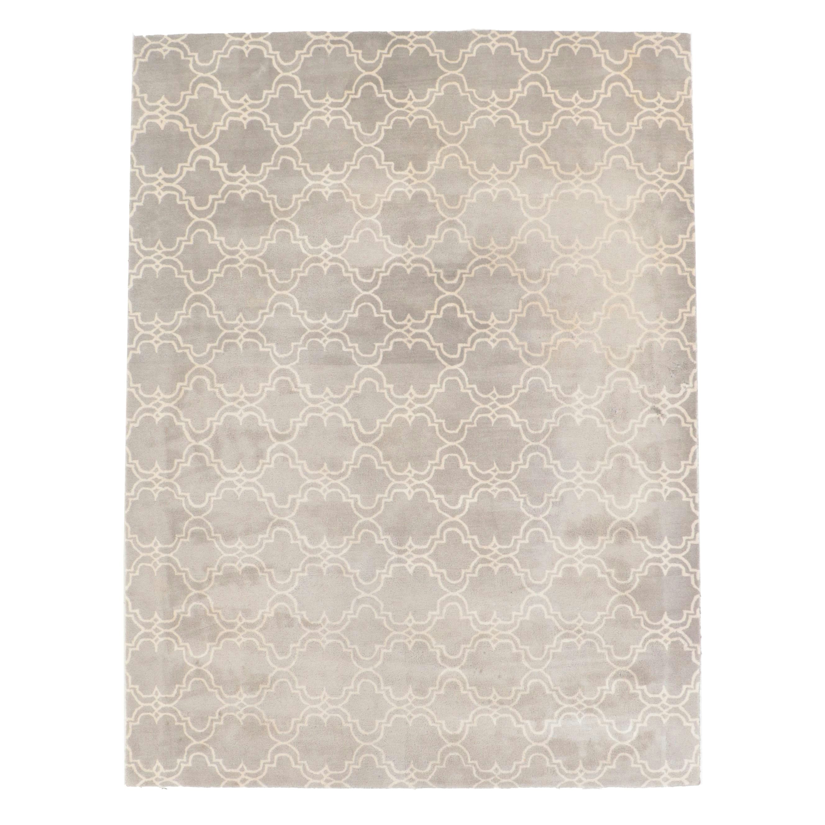9' x 12' Hand-Tufted Pottery Barn Scroll-Tile Room Sized Rug ...