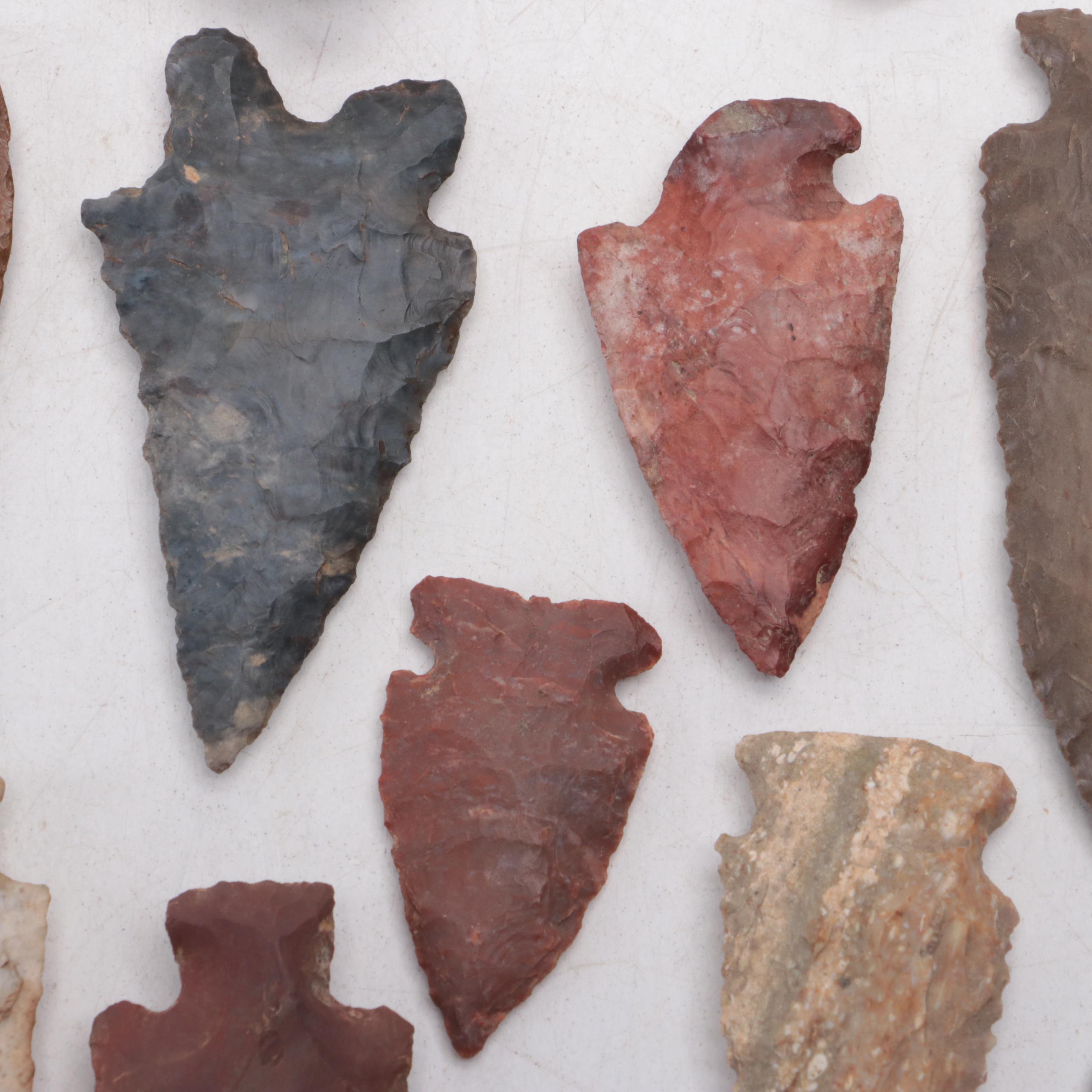Large Group of Lithic Stone Points and Blades | Everything But The House