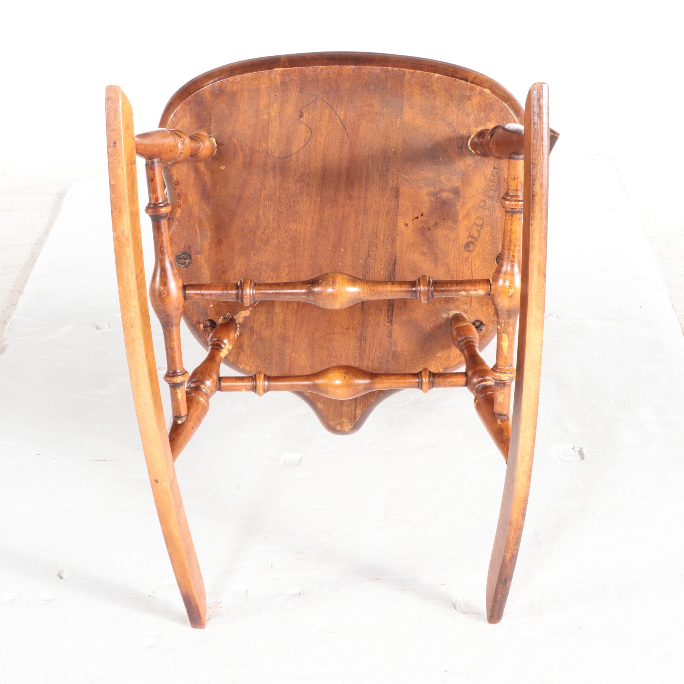 Nichols and Stone Colonial Style Hardwood Brace-Back Windsor Rocker | EBTH