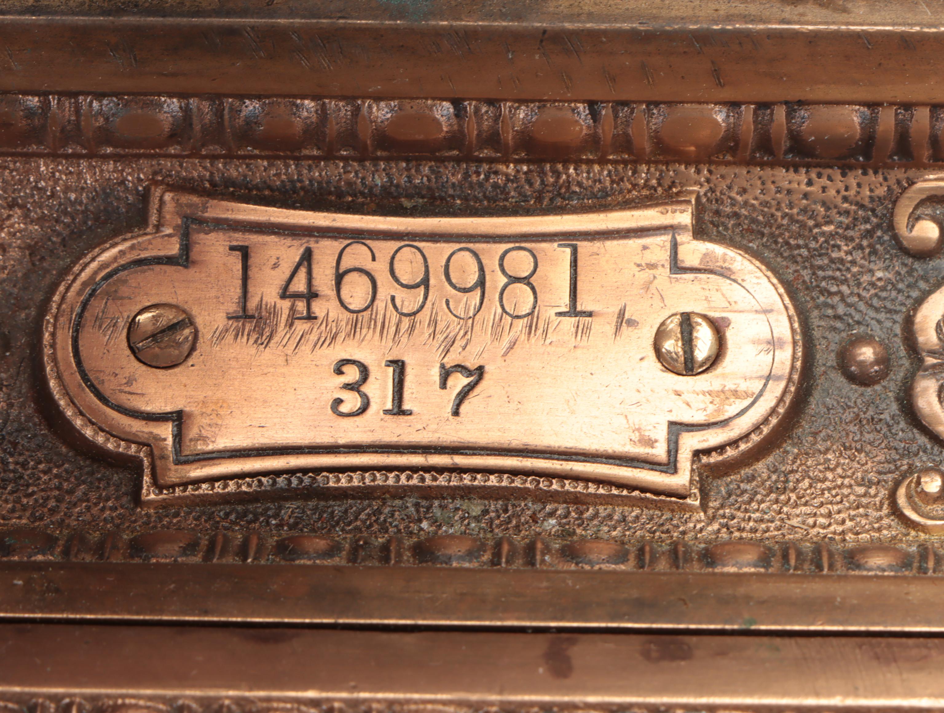 National Cash Register Model 317 Brass and Marble in Dolphin Pattern ...