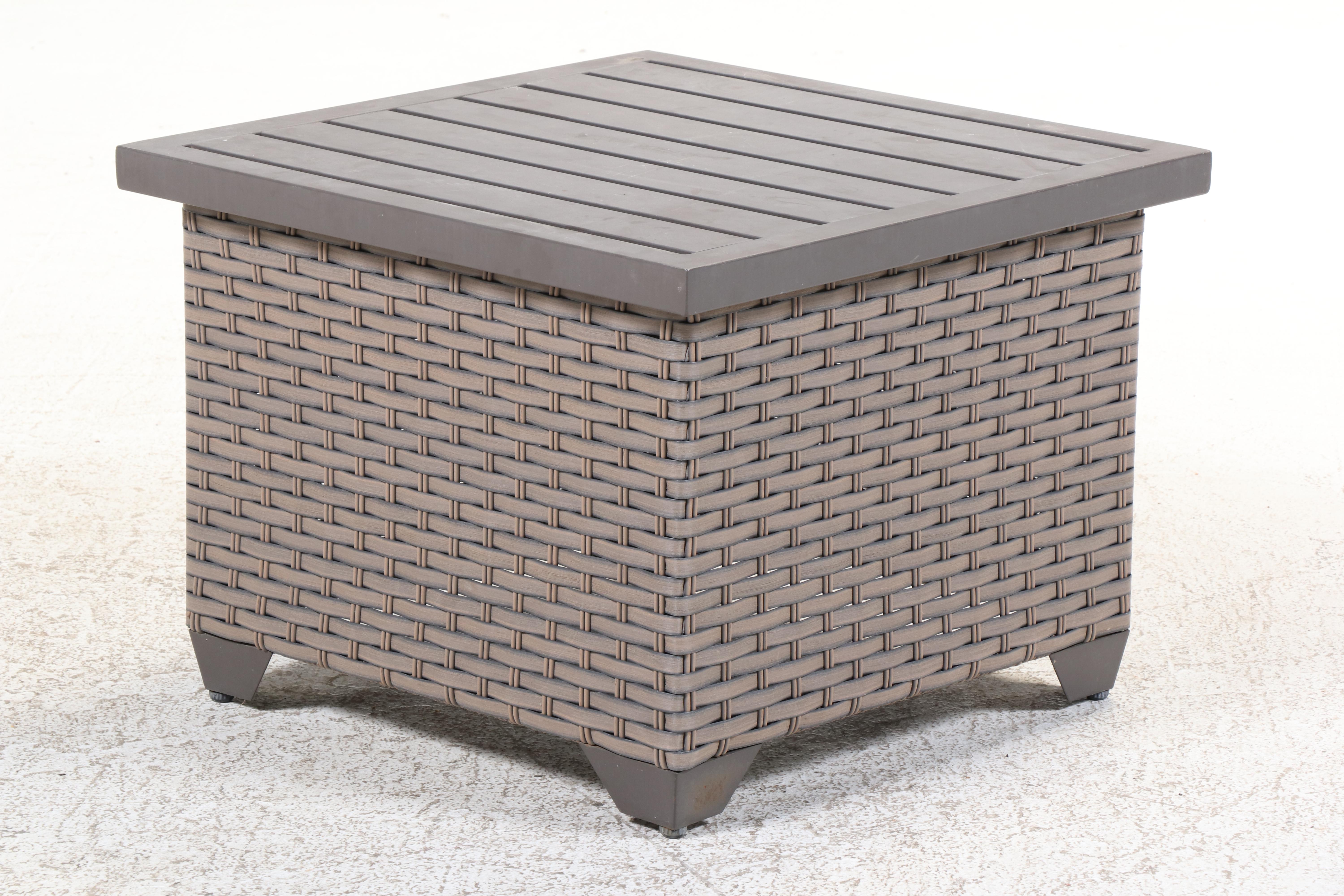 Three Contemporary Resin Wicker Accent Tables | EBTH