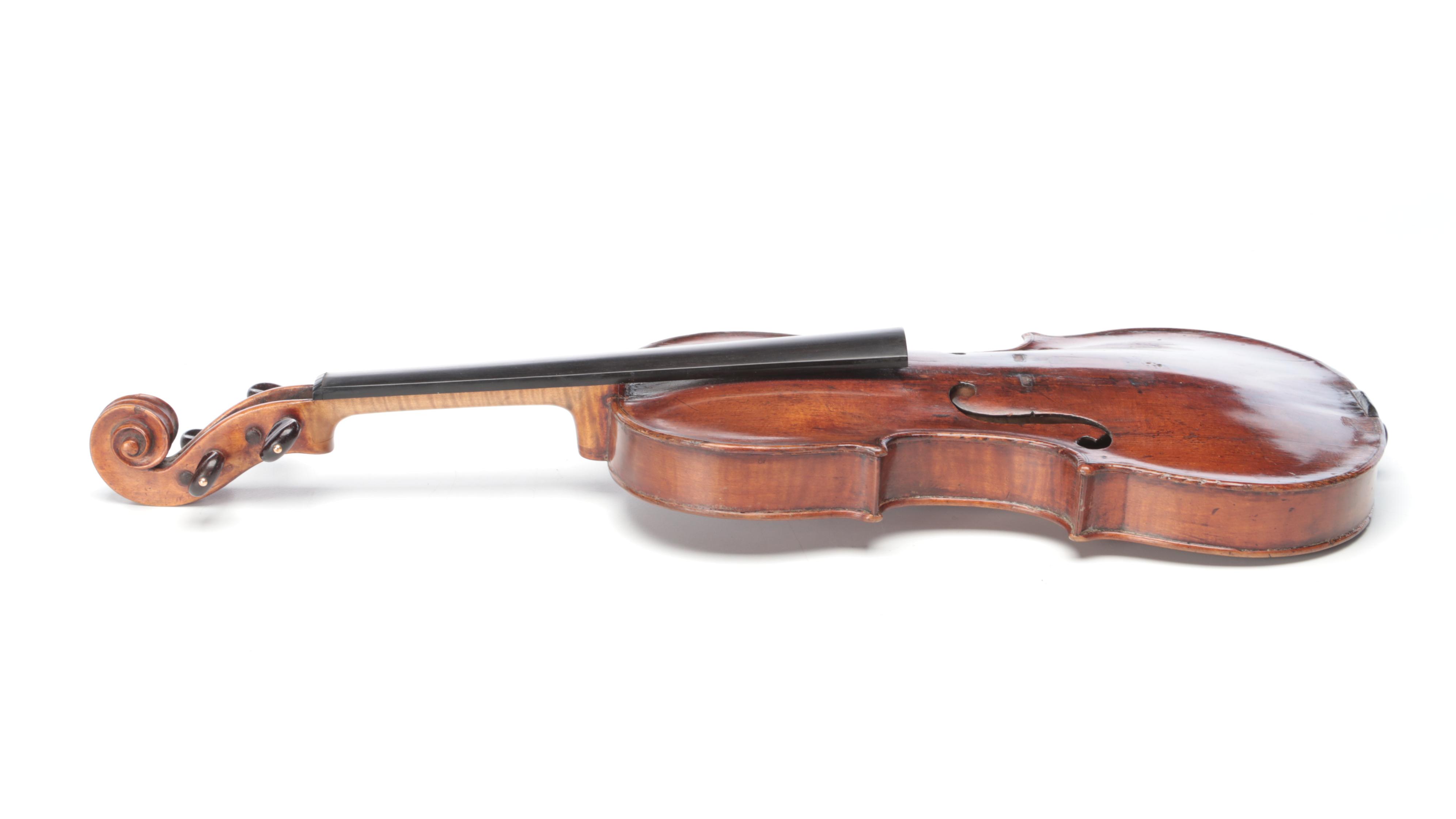 18th C. Neapolitan (?) 7/8 Violin Labeled "Mathias Albani" with Further ...