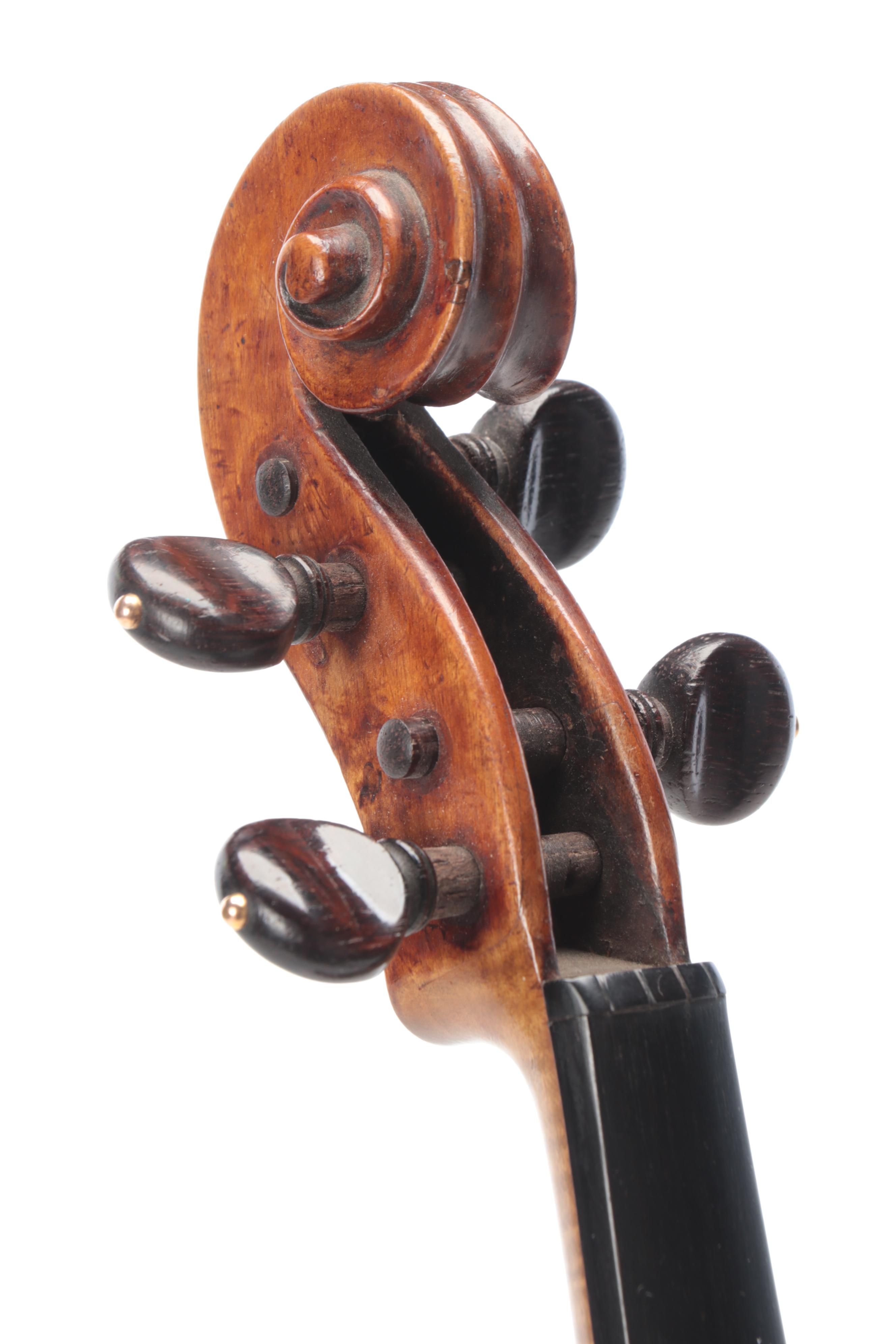 18th C. Neapolitan (?) 7/8 Violin Labeled "Mathias Albani" with Further ...