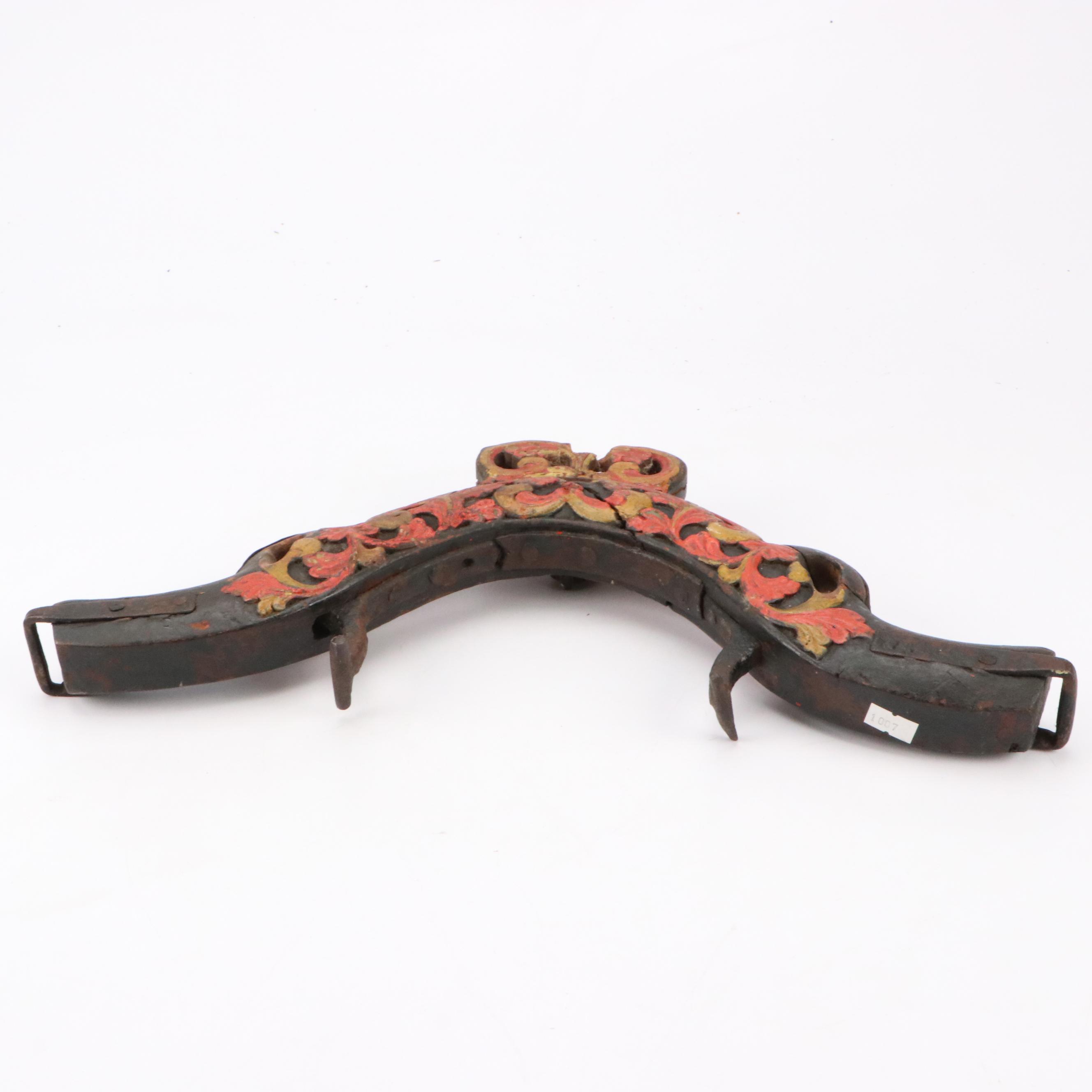 Swedish Hand-Carved and Painted Pony "Selbåge" Tyre Bow, Antique ...