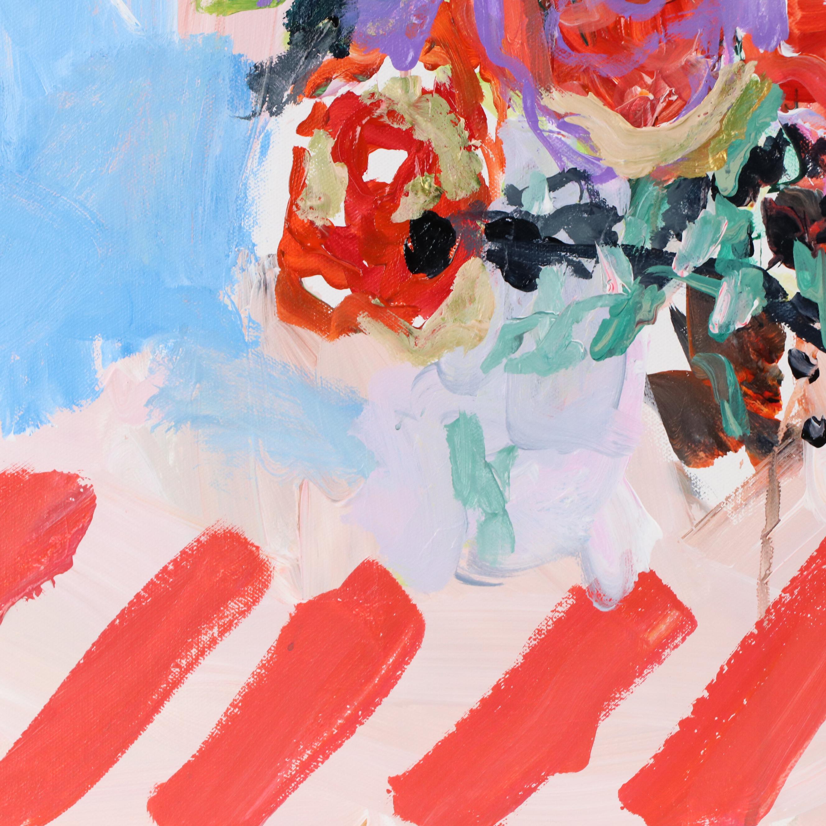 Kait Roberts Stylized Floral Still Life Acrylic Painting "Swimming in ...