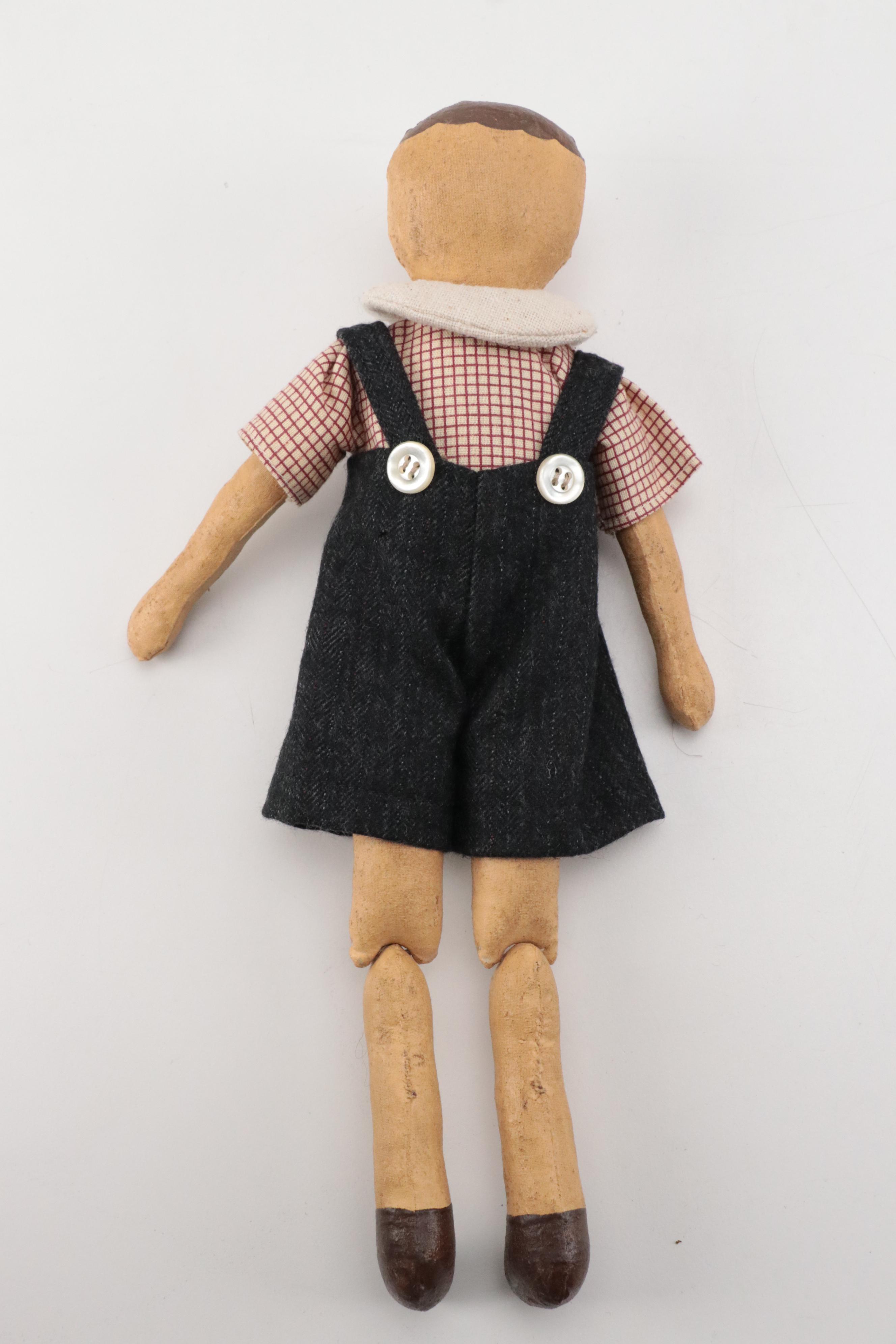 Susan Fosnot Hand-Painted Cloth Dolls with Other Dolls and Accessories ...