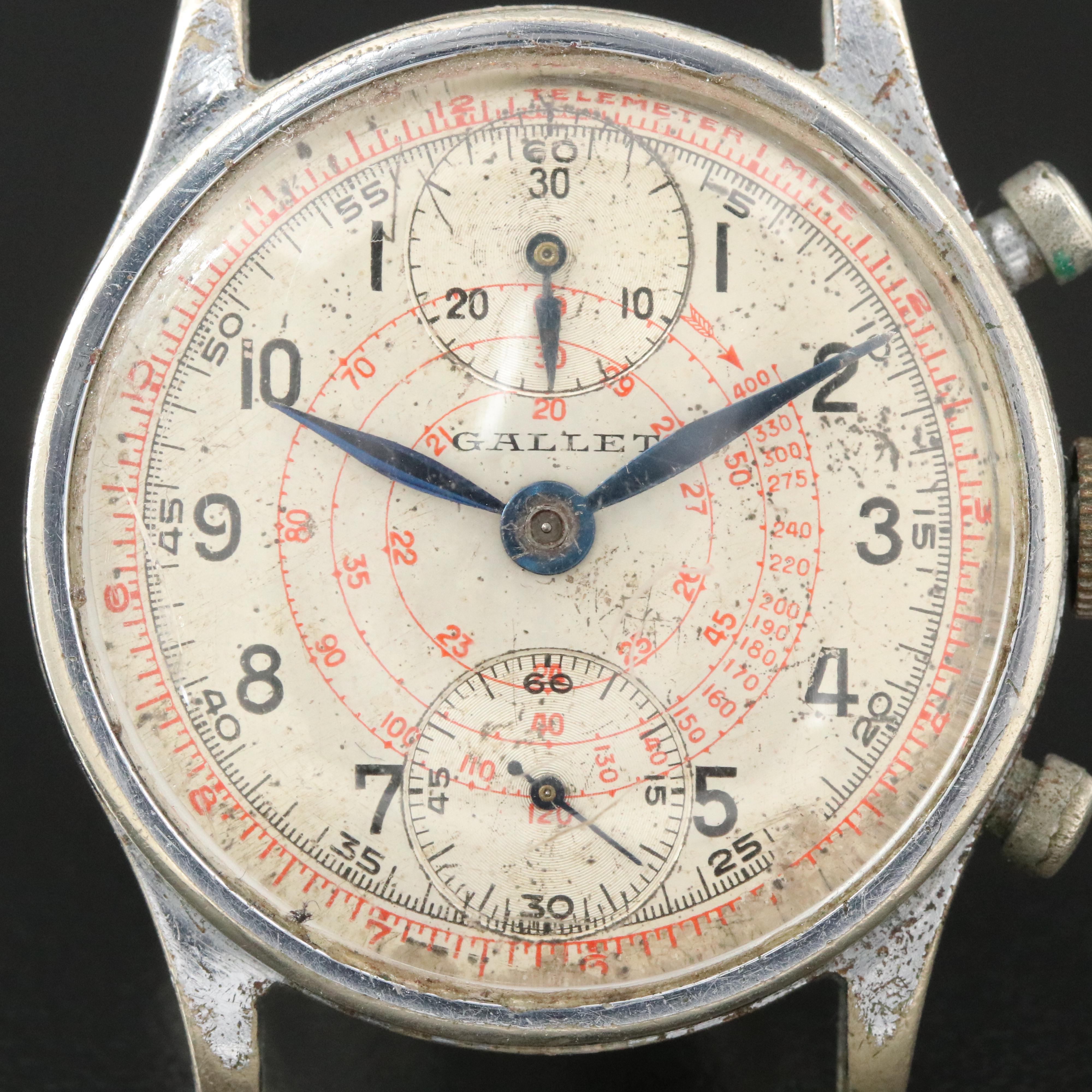 Vintage Gallet MultiChron Regulator Chronograph Watch | EBTH