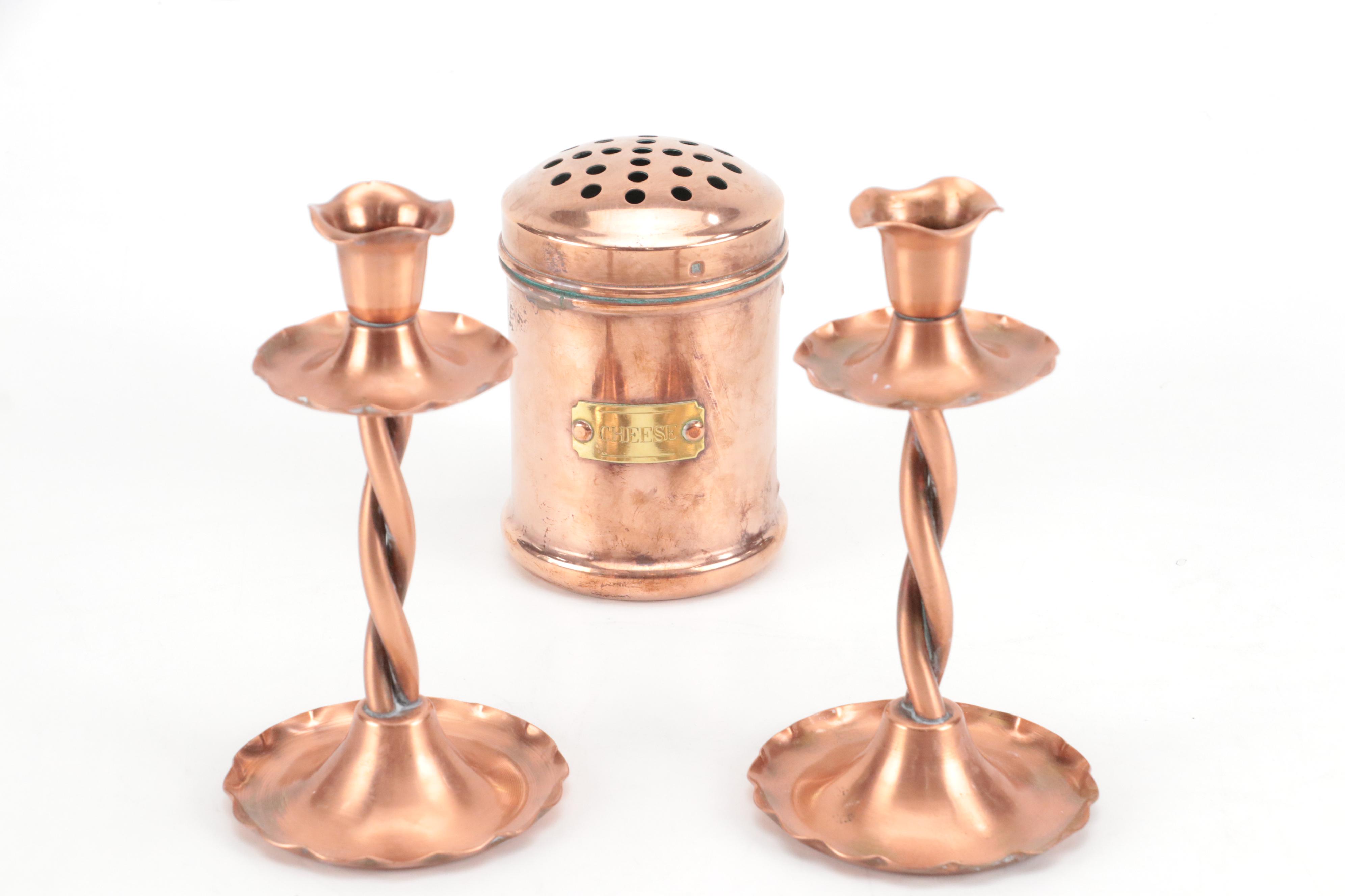 Gregorian Copper "427" Hand Crafted Copper Candlesticks with More ...