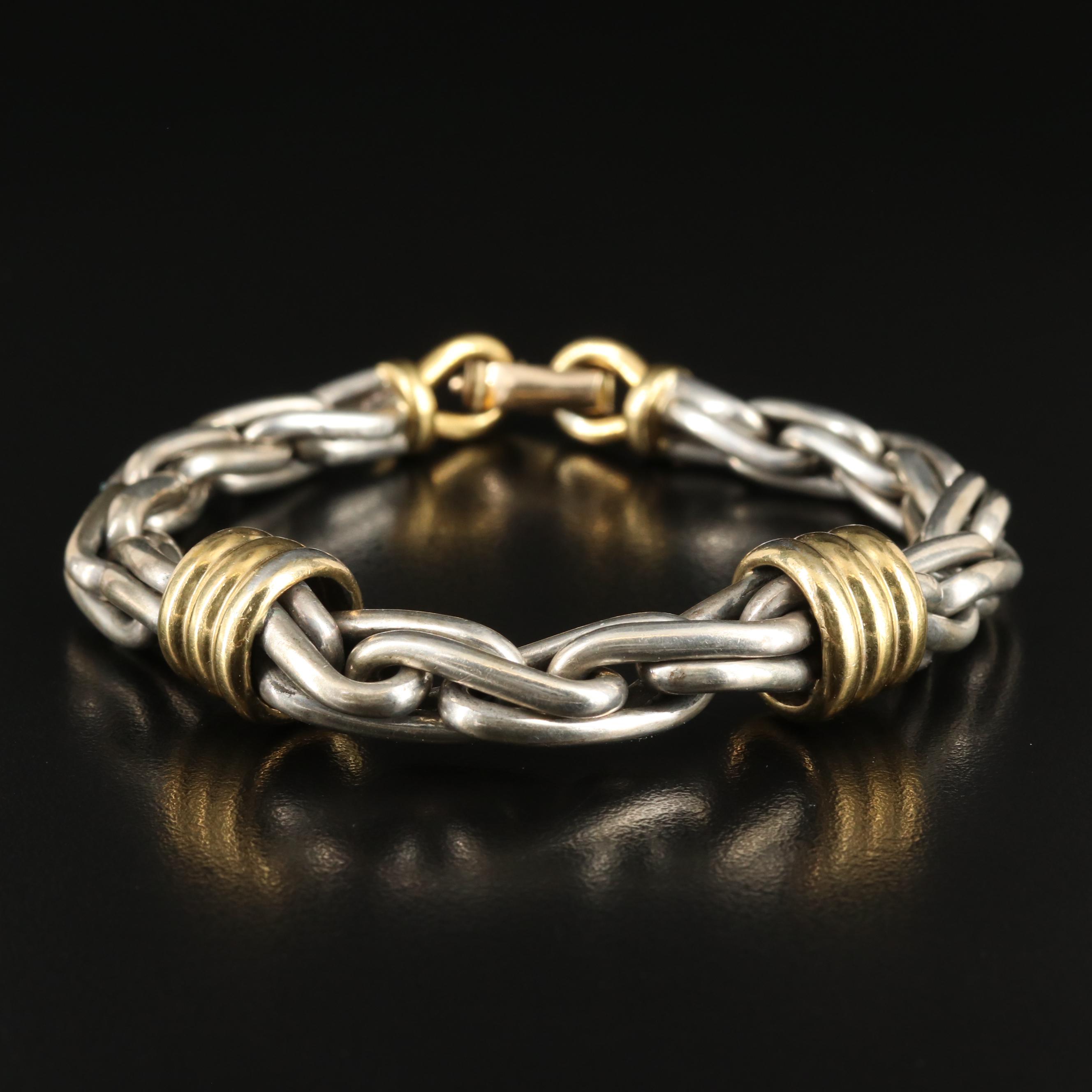 Mexican Tane Sterling Graduated Bracelet | EBTH
