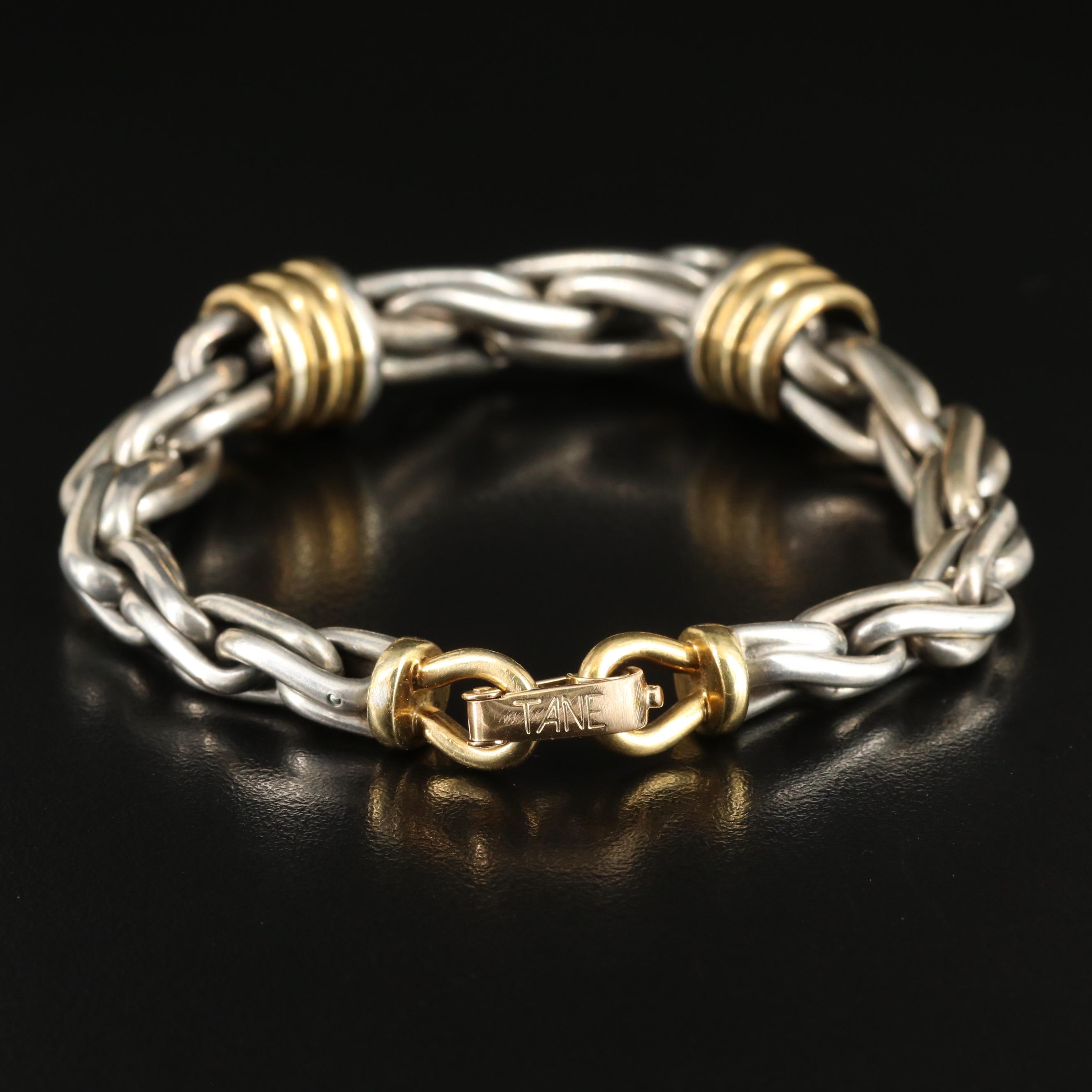 Mexican Tane Sterling Graduated Bracelet | EBTH