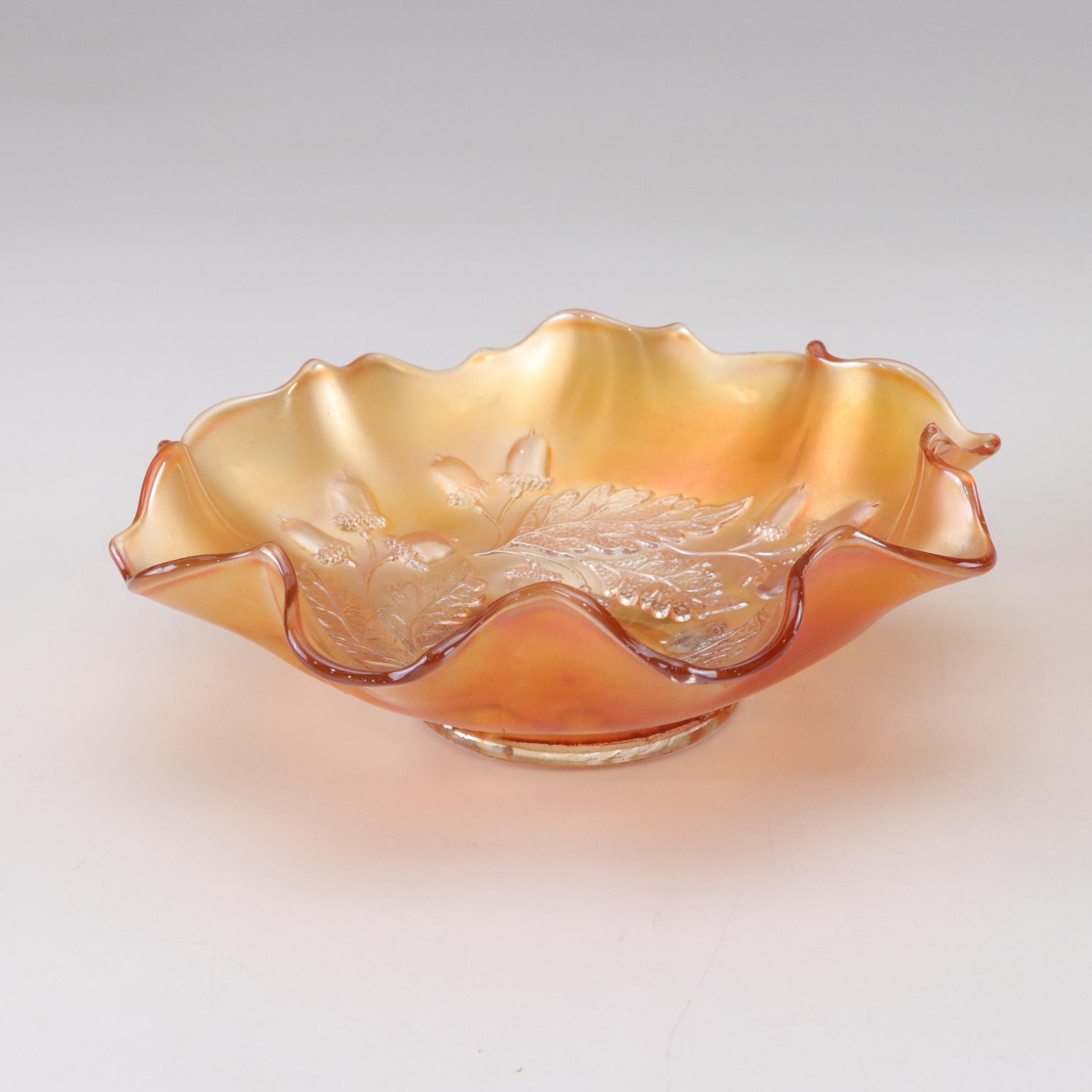 Dugan Glass "Acorn" and "Grapes" Carnival Glass Bowls | Everything But ...