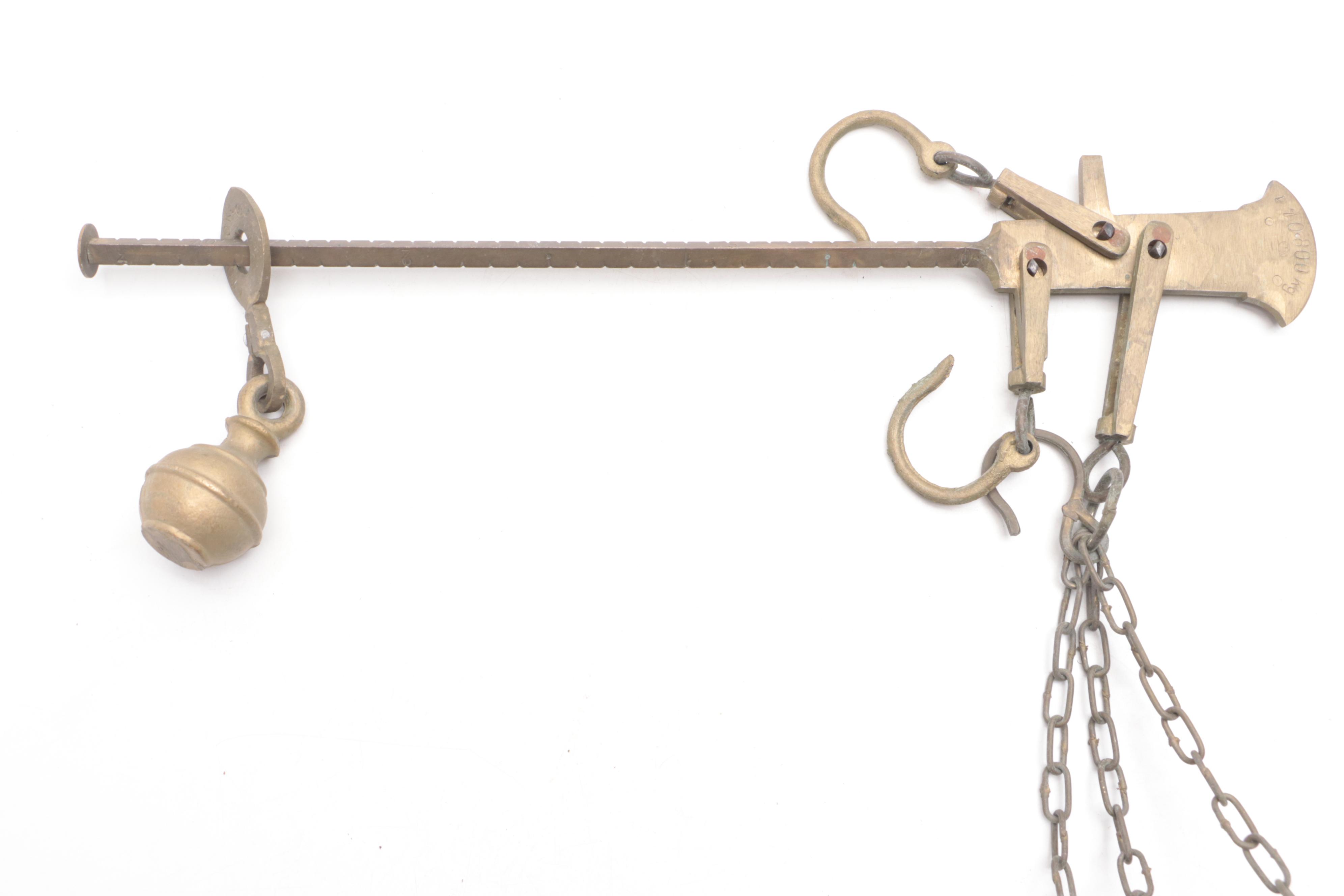 Brass Hanging Balance Beam Scale, Antique | Everything But The House