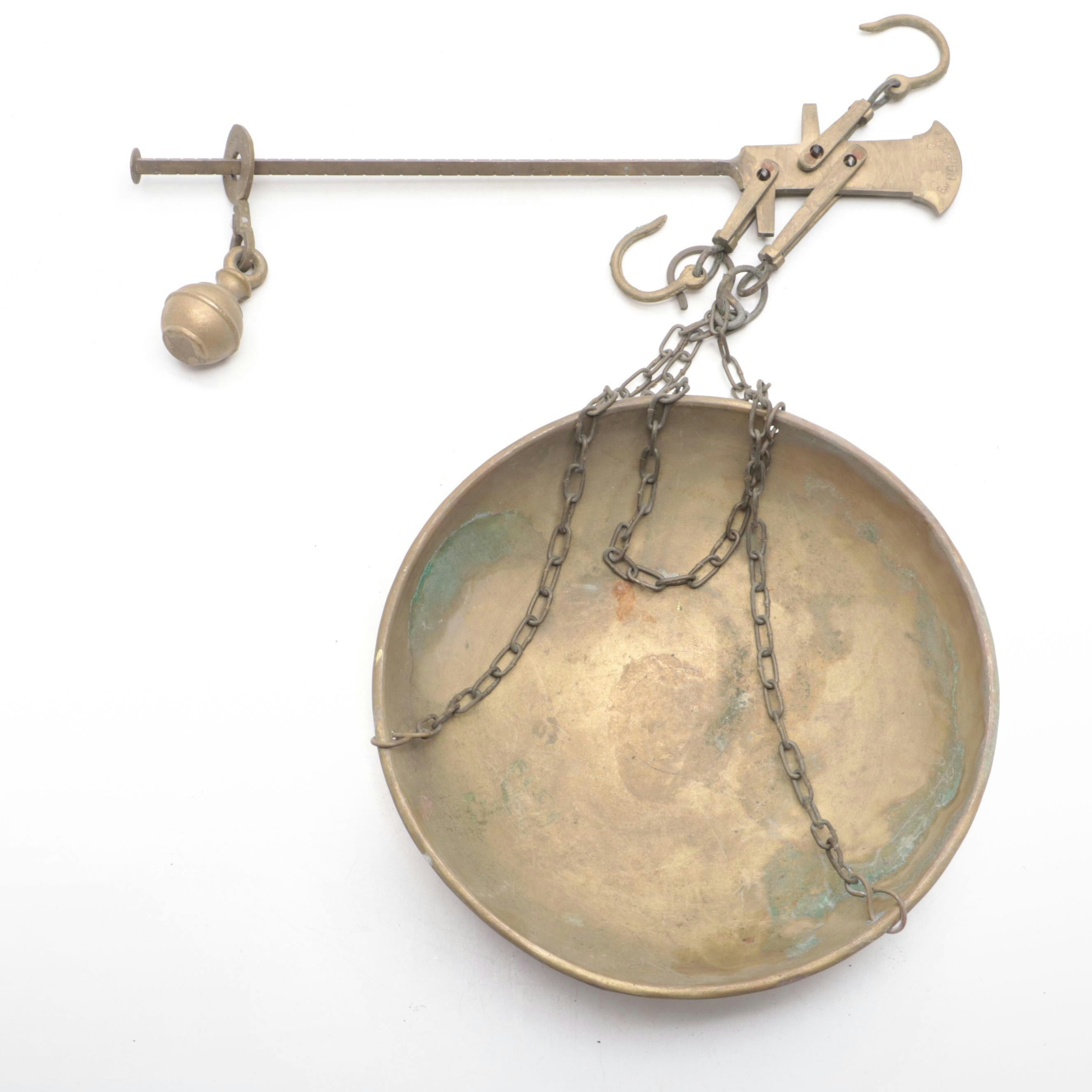 Brass Hanging Balance Beam Scale, Antique | Everything But The House