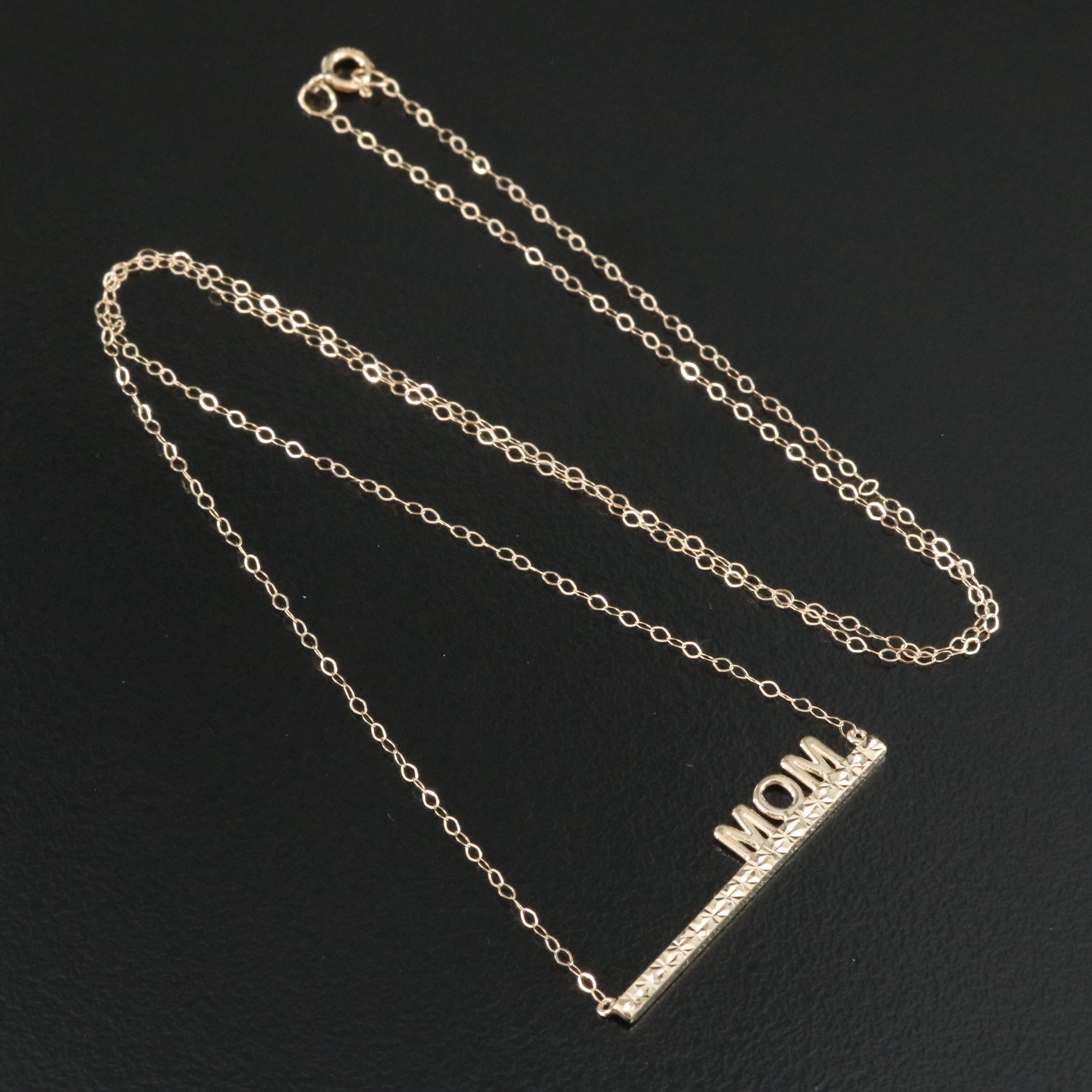 10K "MOM" Bar Necklace | Everything But The House