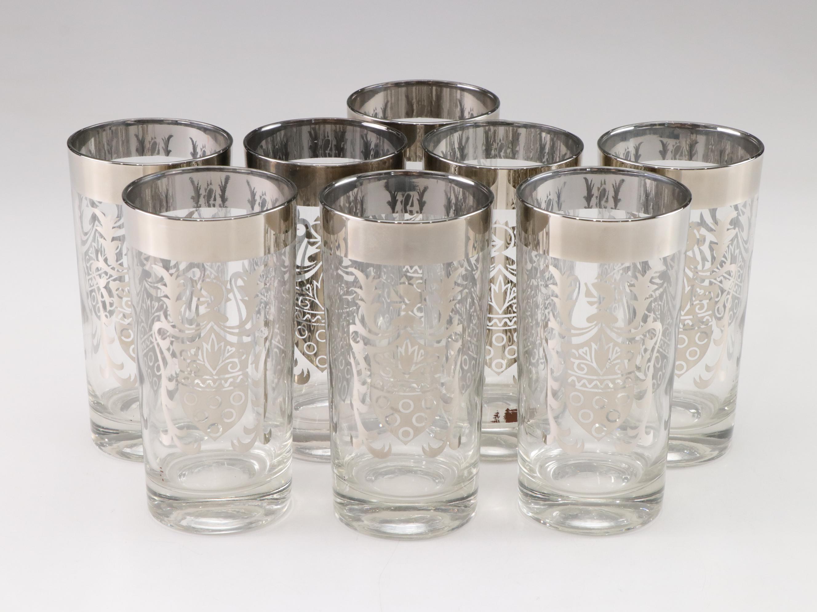 Mid Century Modern Guardian Glass "Kimko" Highball Set with Carrying ...
