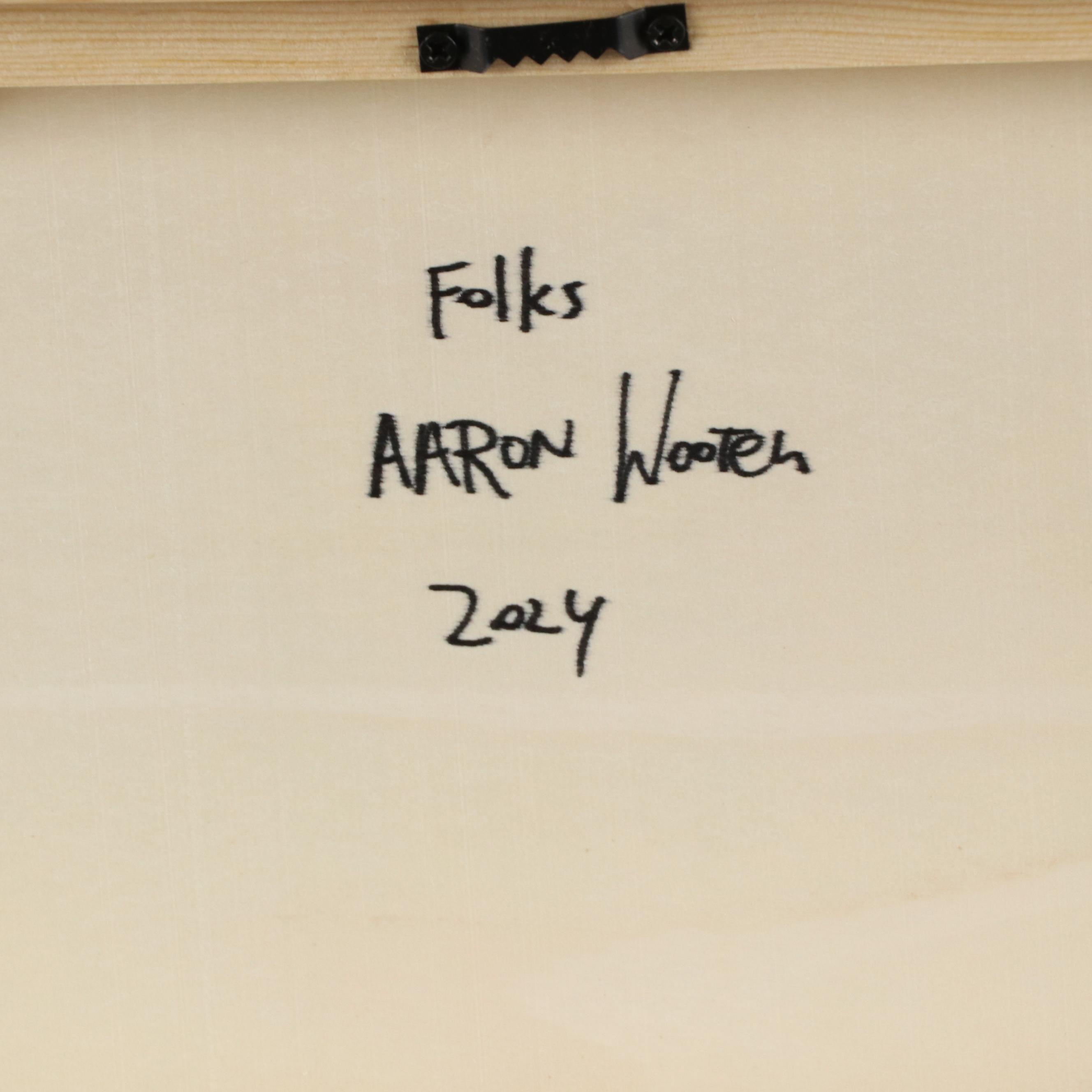 Aaron Wooten Stylized Figural Acrylic Painting "Folks," 2024 | EBTH