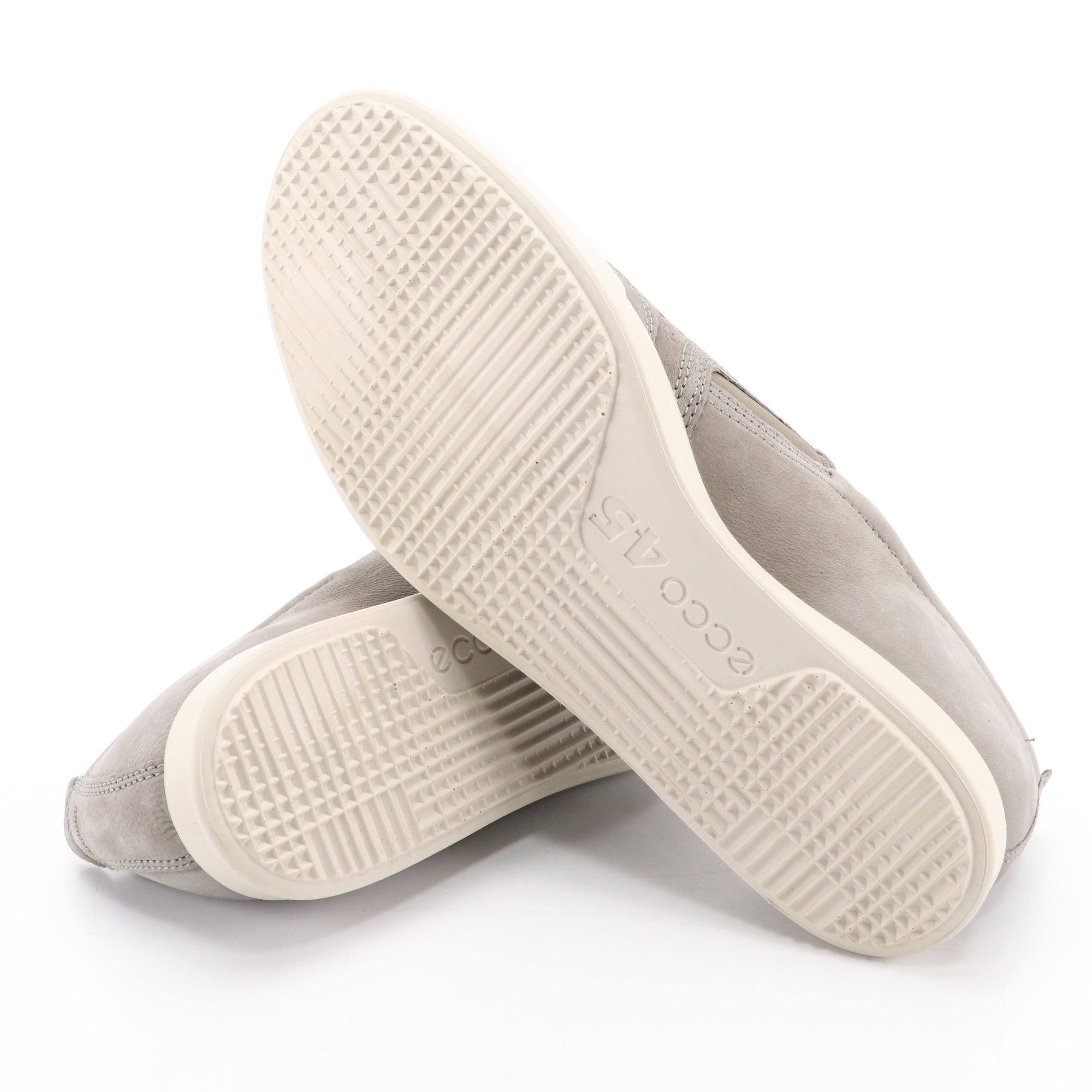 Men's Ecco Collin 2.0 Slip-On Sneakers in Soft Gray Perforated Leather ...