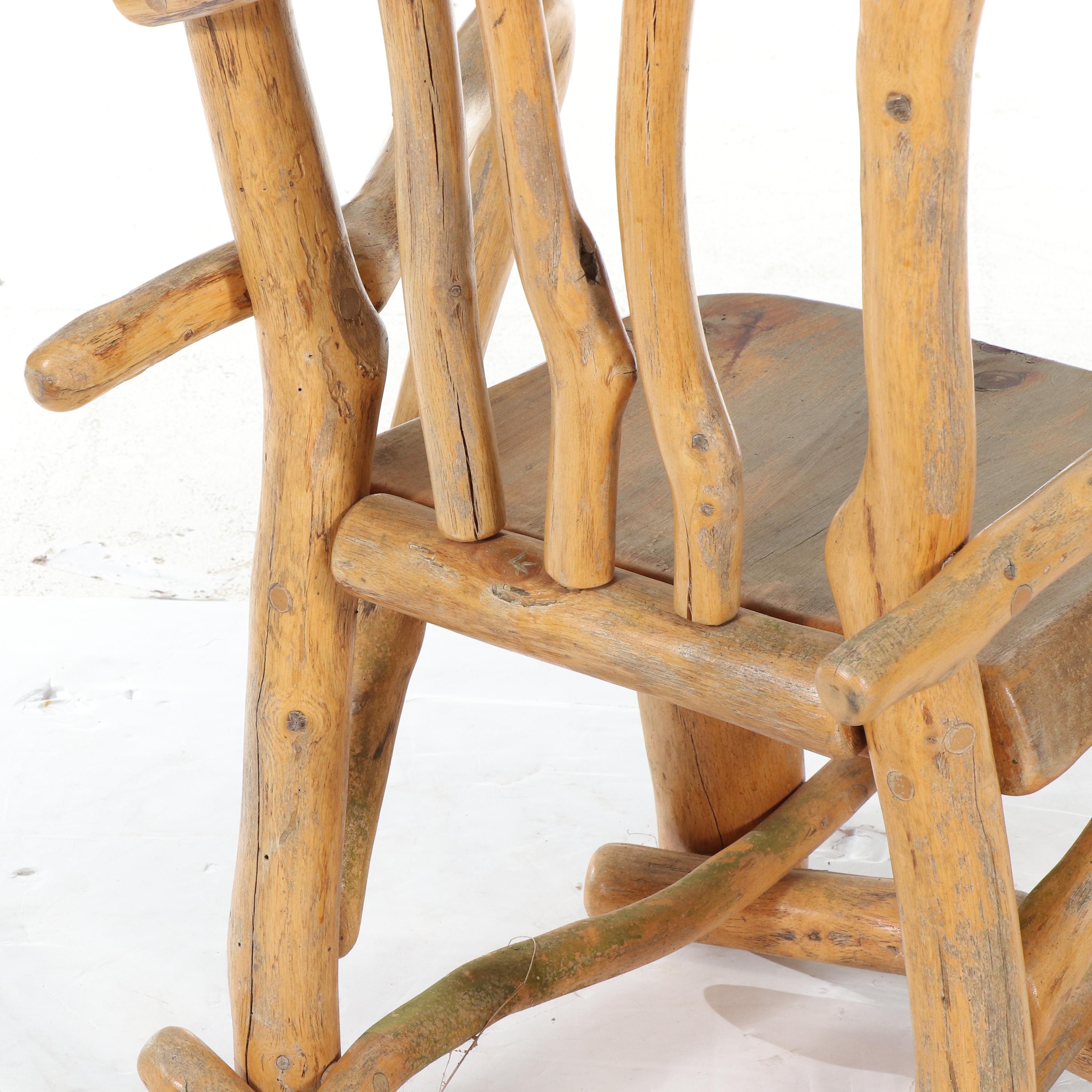 Rustic Primitive Artisan-Made Log Chair | EBTH