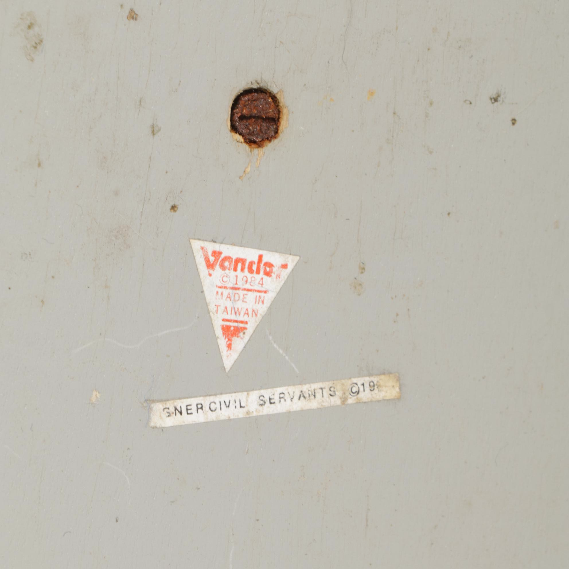 Vander Carved and Painted Wood Butler Card Holder, Late 20th Century ...