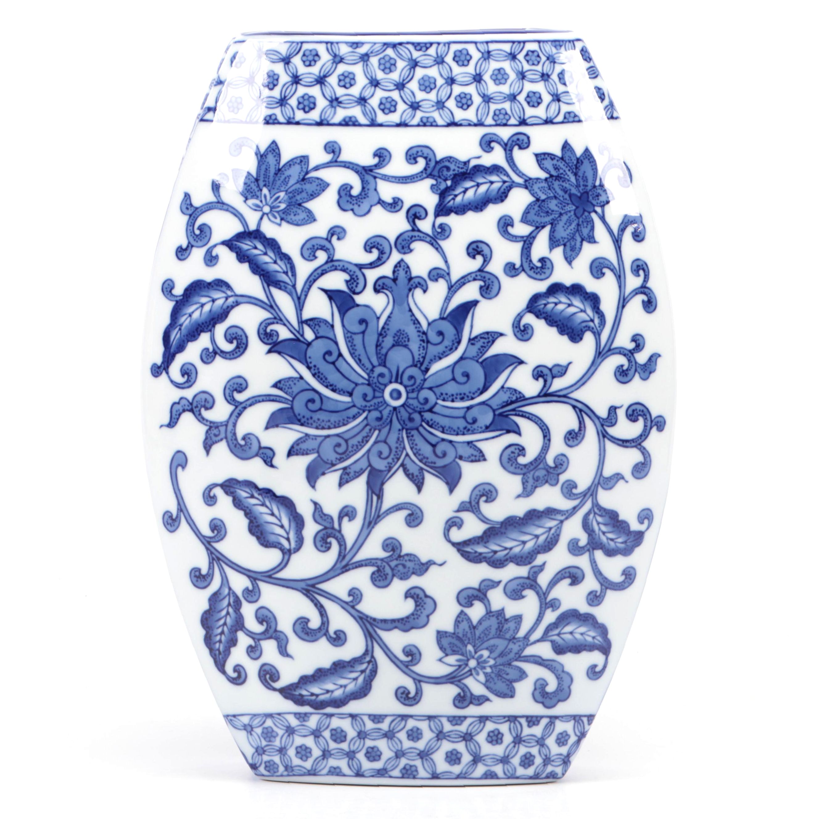 Bombay Chinese Lotus and Vine "Taoping" Style Porcelain Vase | EBTH