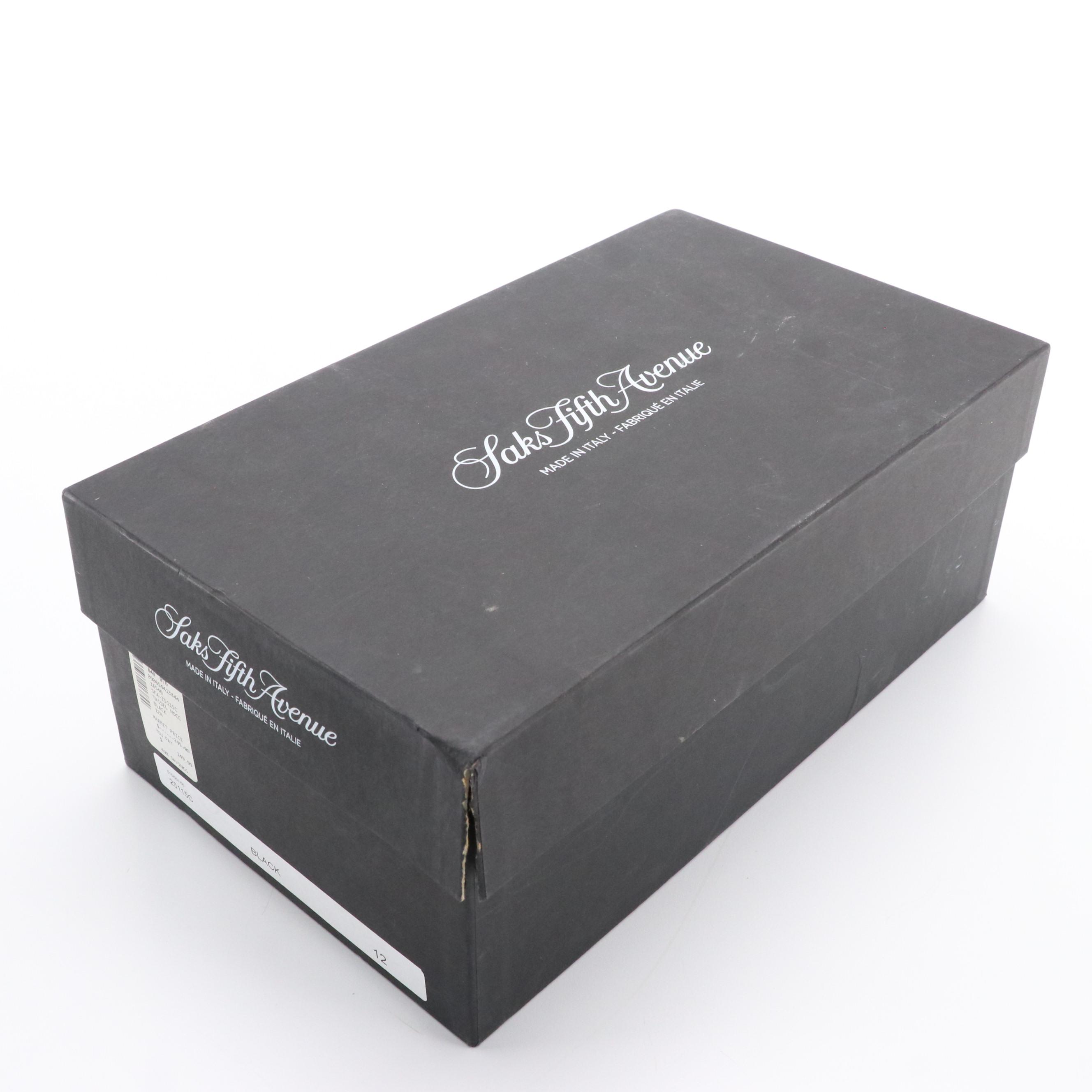 Men's Saks Fifth Avenue Tassel Moccasin Loafers in Black Leather with ...