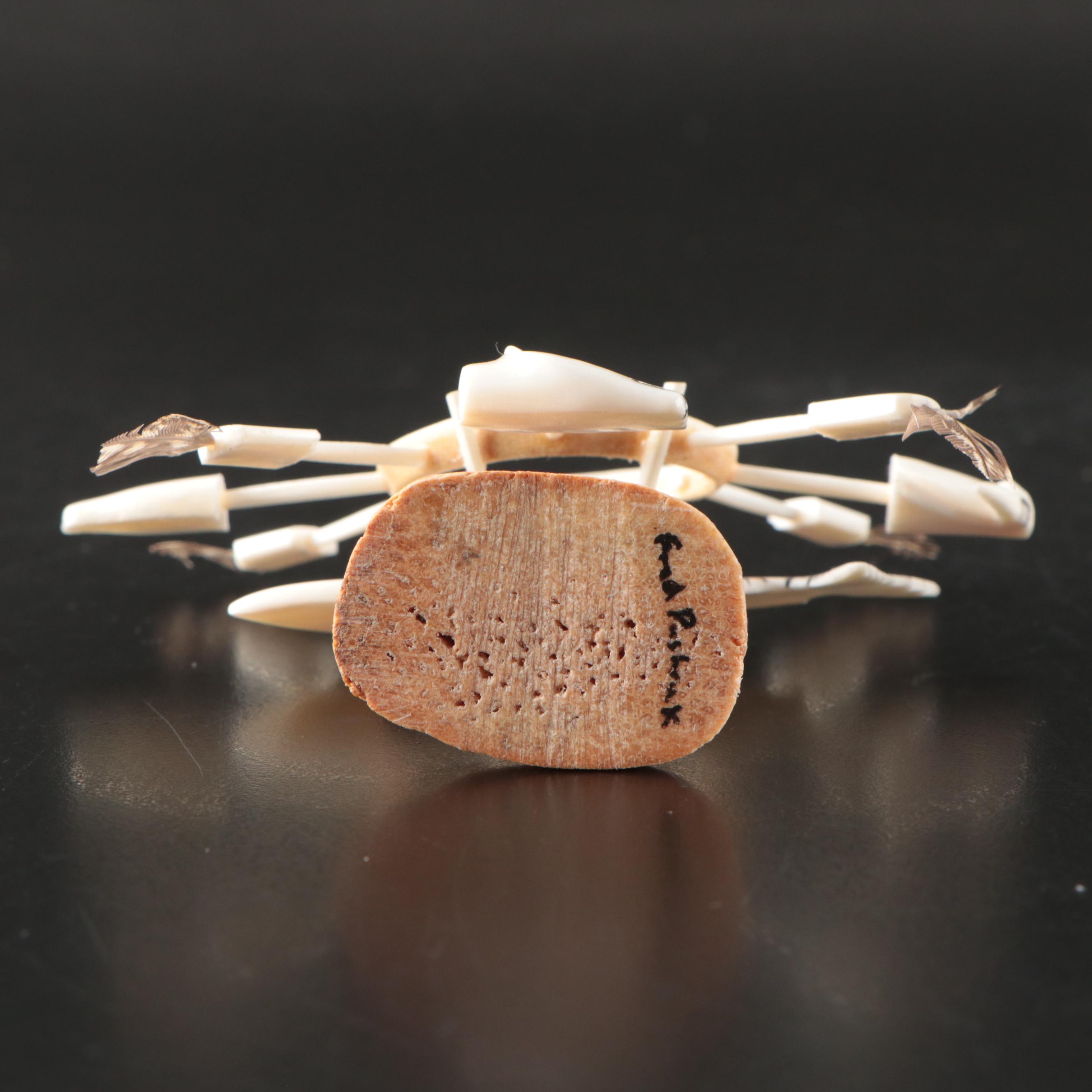 Inuit Bear Spirit Mask in Walrus Ivory and Rock Ptarmigan Feathers ...