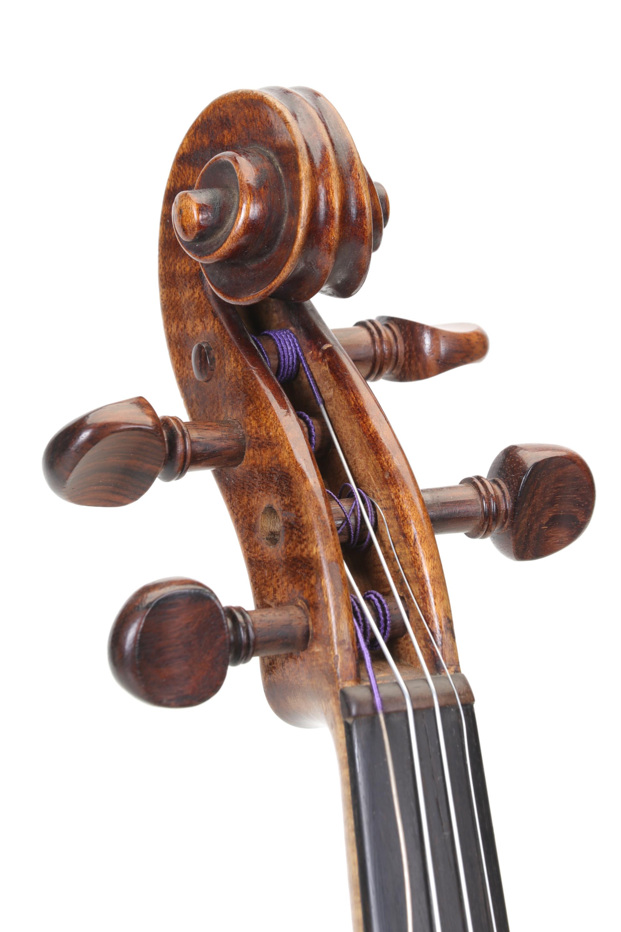 Johann Georg Stauffer Maple and Spruce Violin with Bow and Case, (c ...