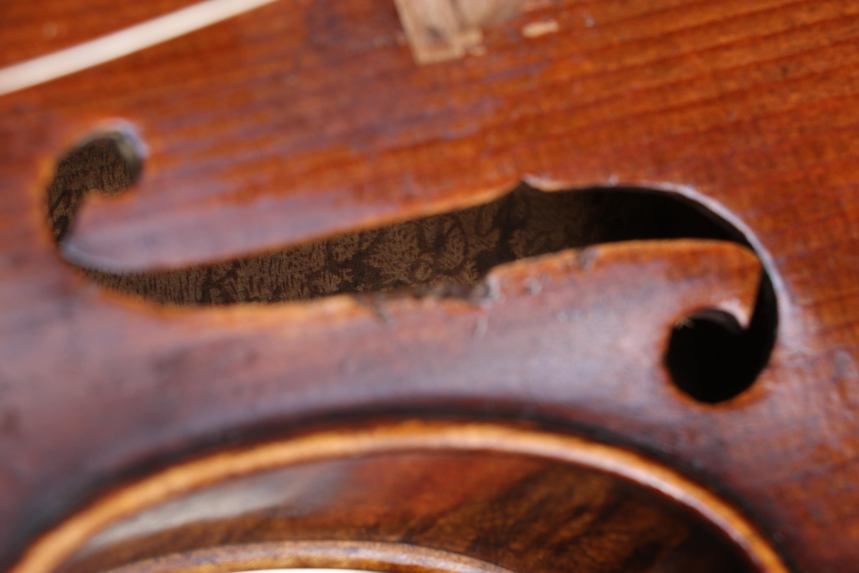 Johann Georg Stauffer Maple and Spruce Violin with Bow and Case, (c ...