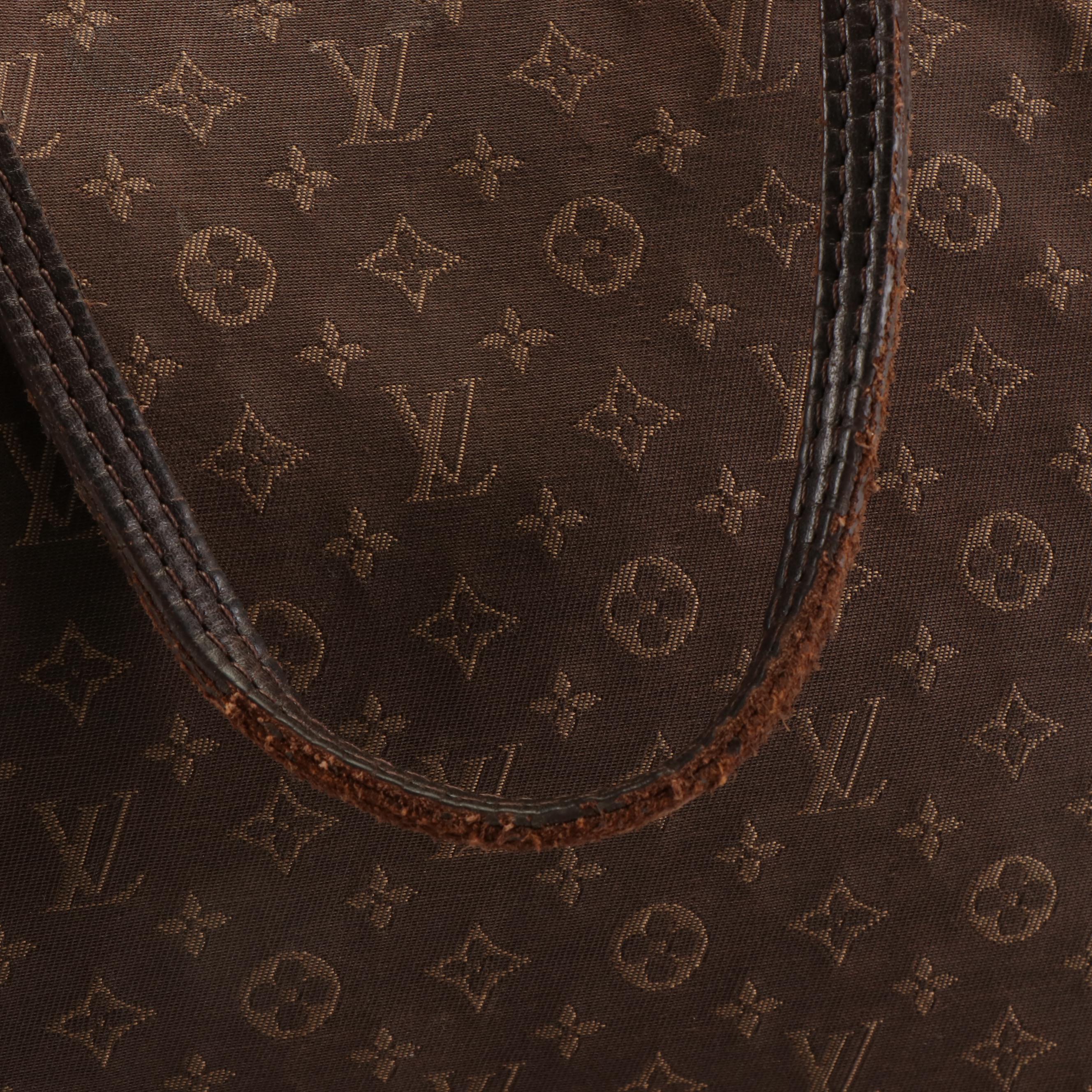 Louis Vuitton Neverfull Mini Lin Tote in Brown Monogram Canvas ...