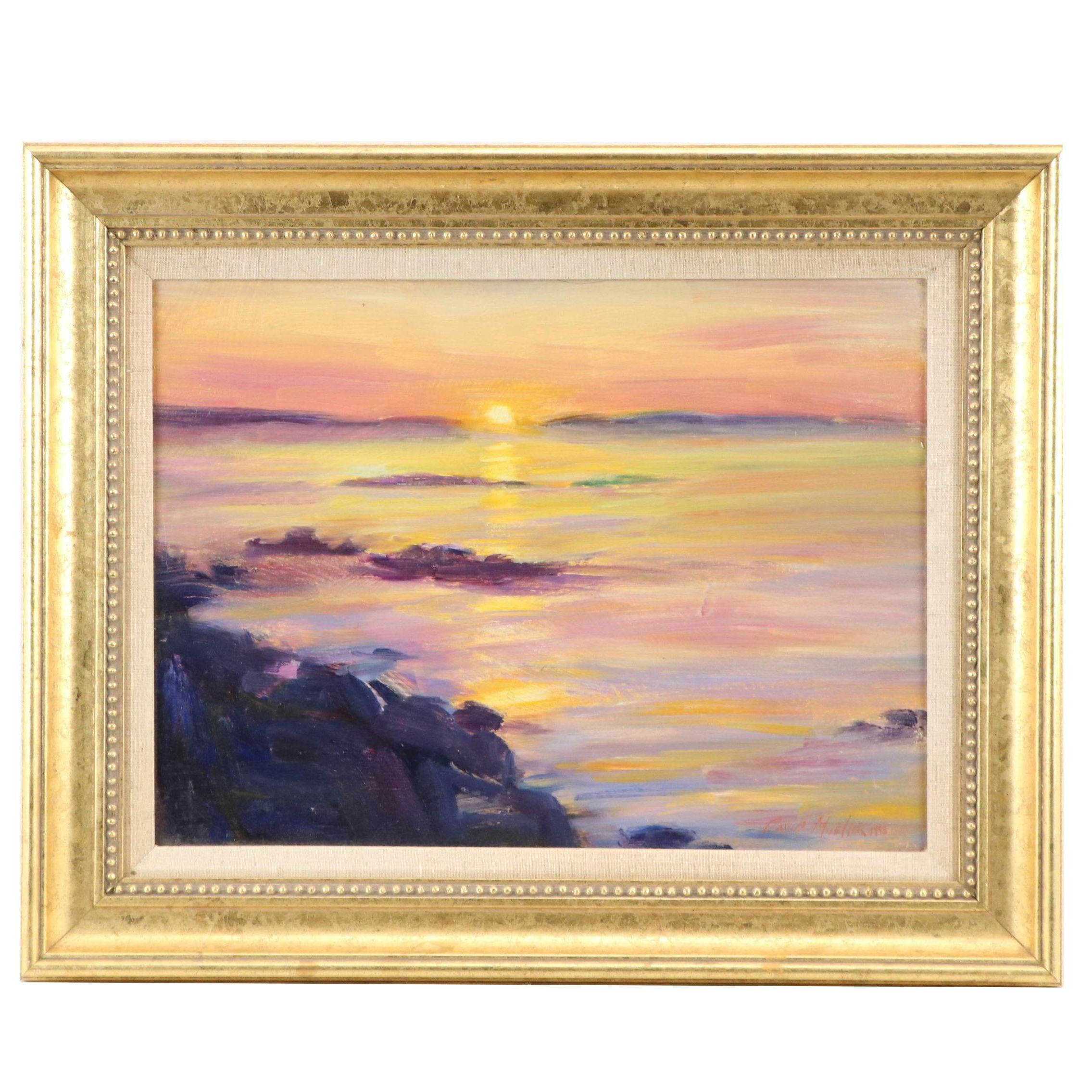 David Mueller Seascape Oil Painting, 1993 | EBTH