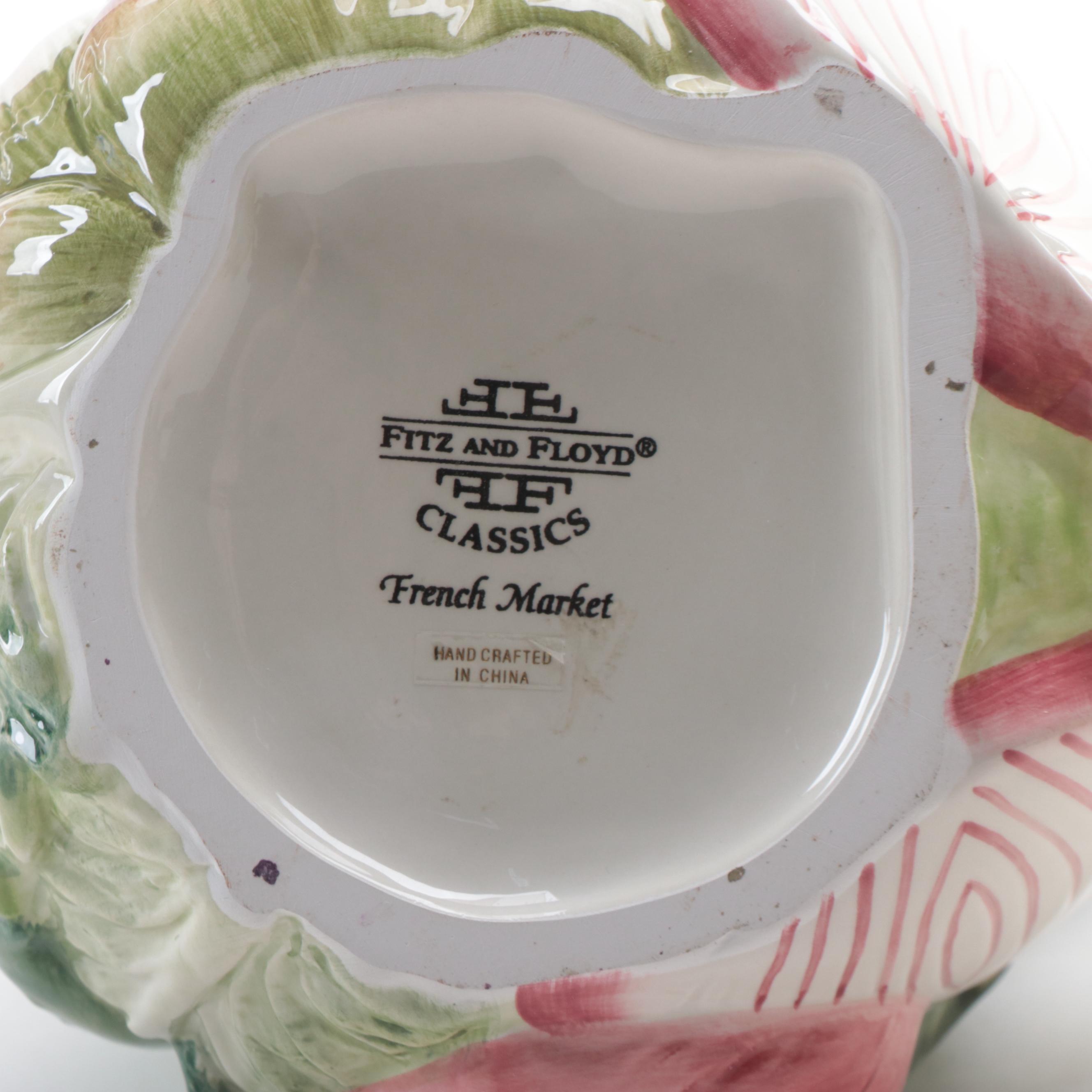 Shawnee Corn King Butter Dish with Fitz and Floyd "French Market ...