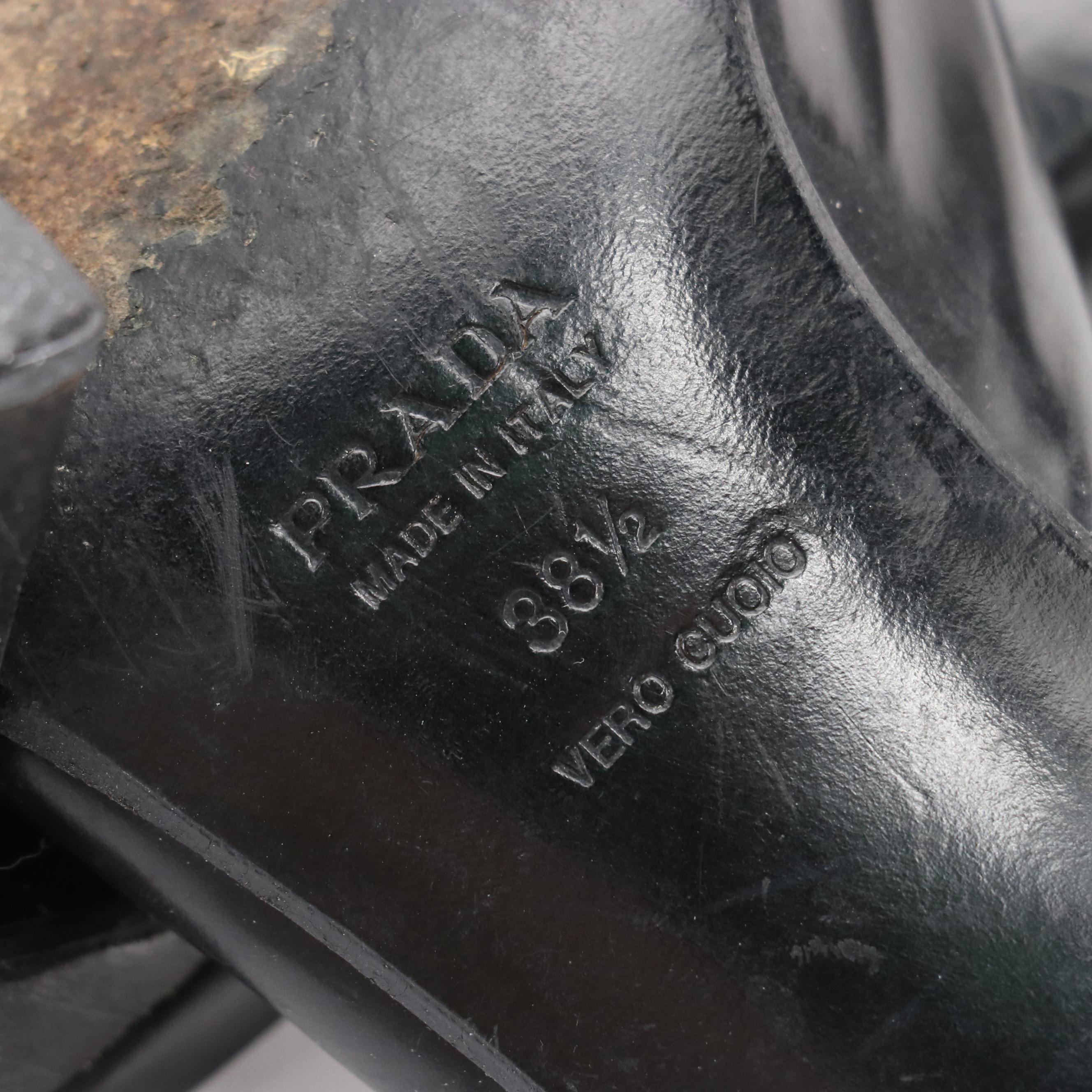 Prada Black Leather Mules | EBTH